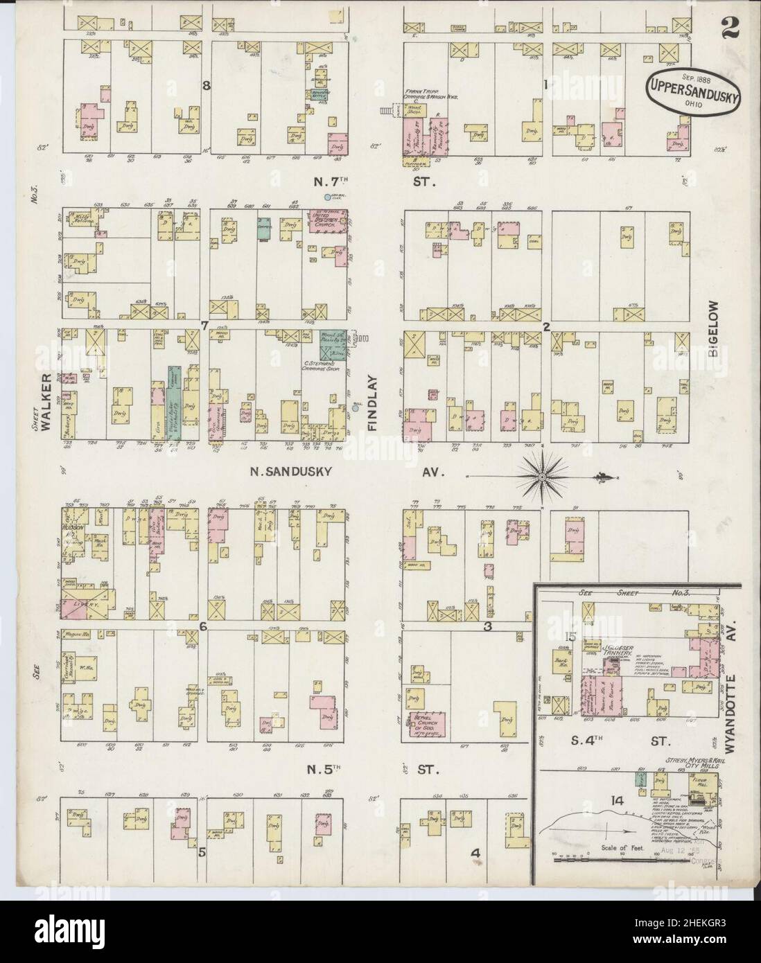Upper sandusky map hi-res stock photography and images - Alamy