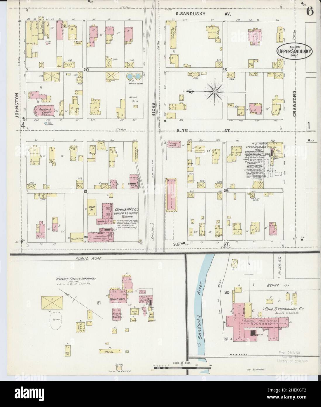Upper sandusky map hi-res stock photography and images - Alamy