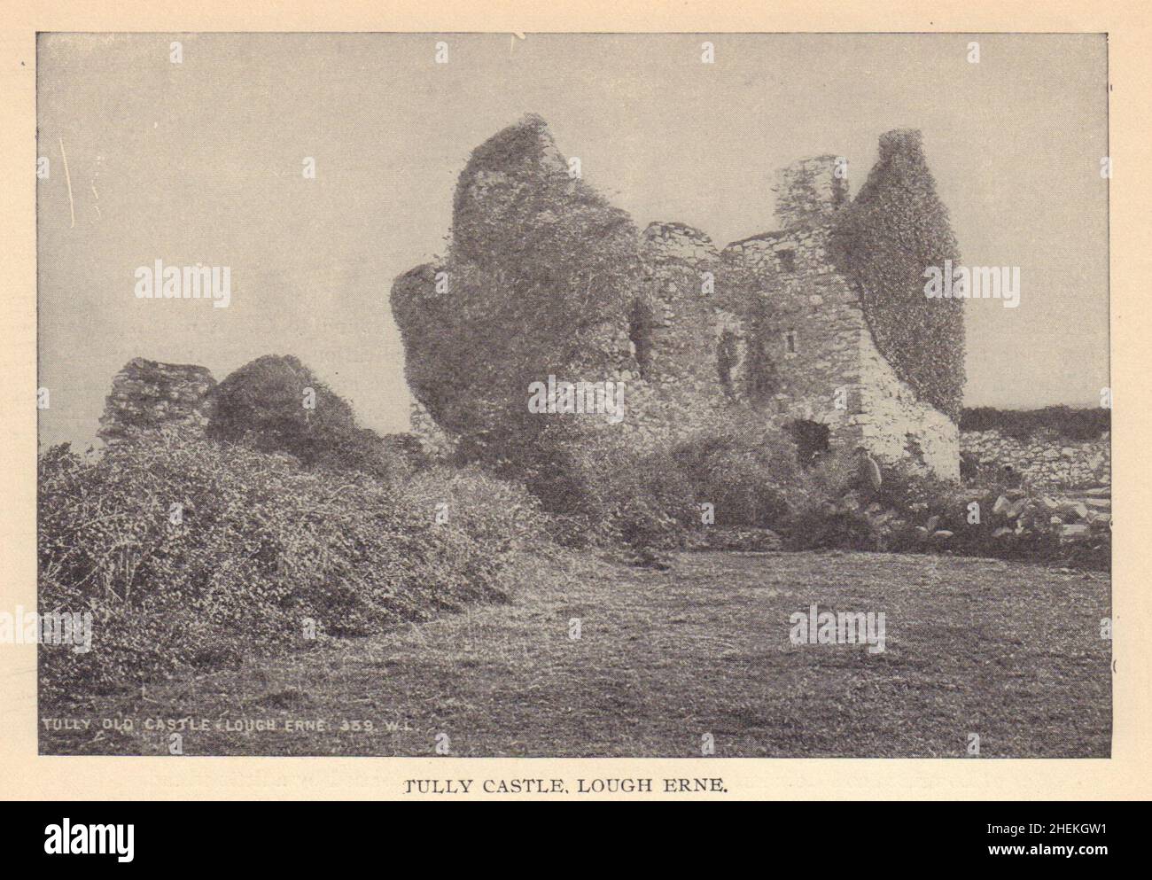 Tully Castle, Lough Erne. Ireland 1905 old antique vintage print ...