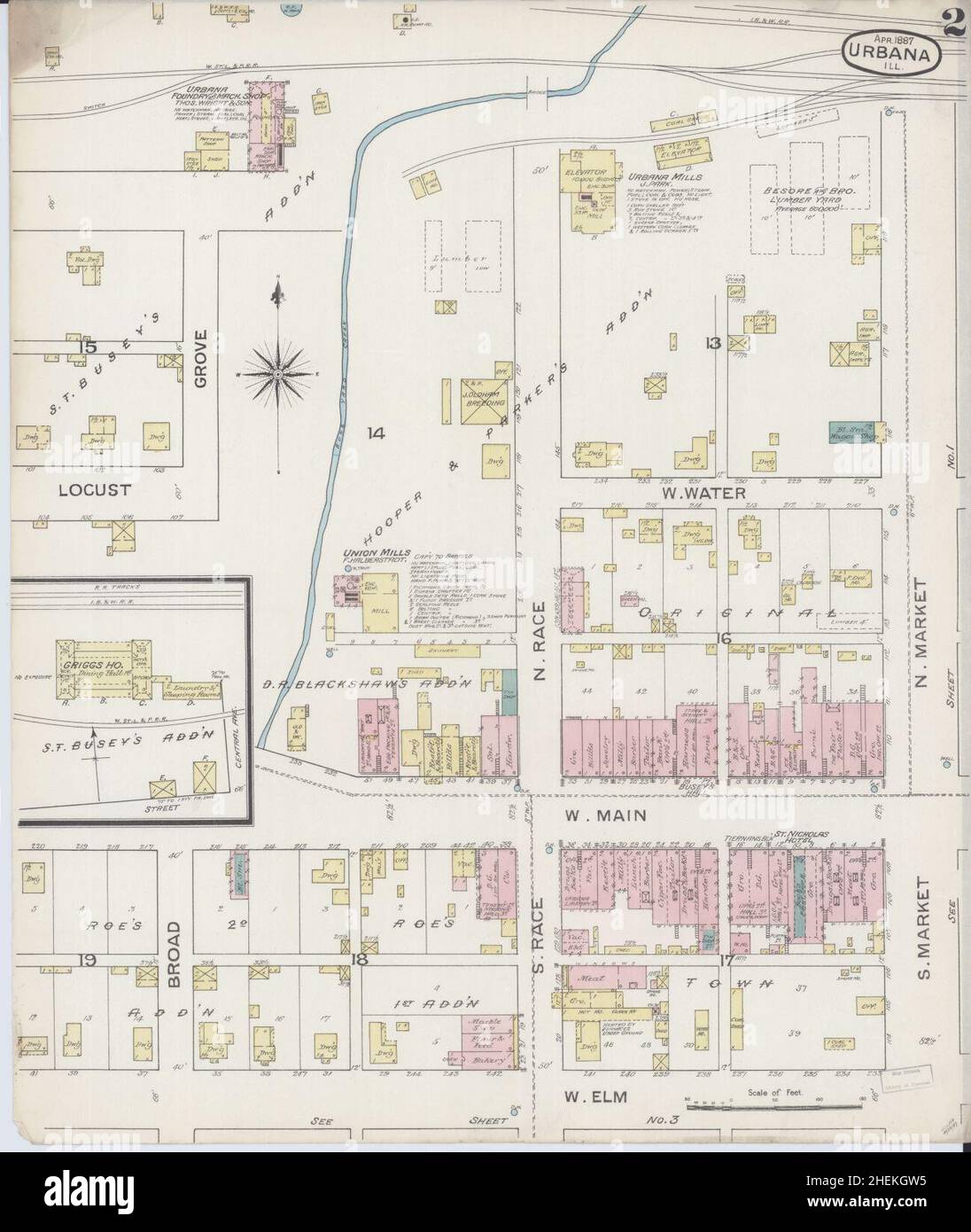 Map of urbana hi-res stock photography and images - Alamy