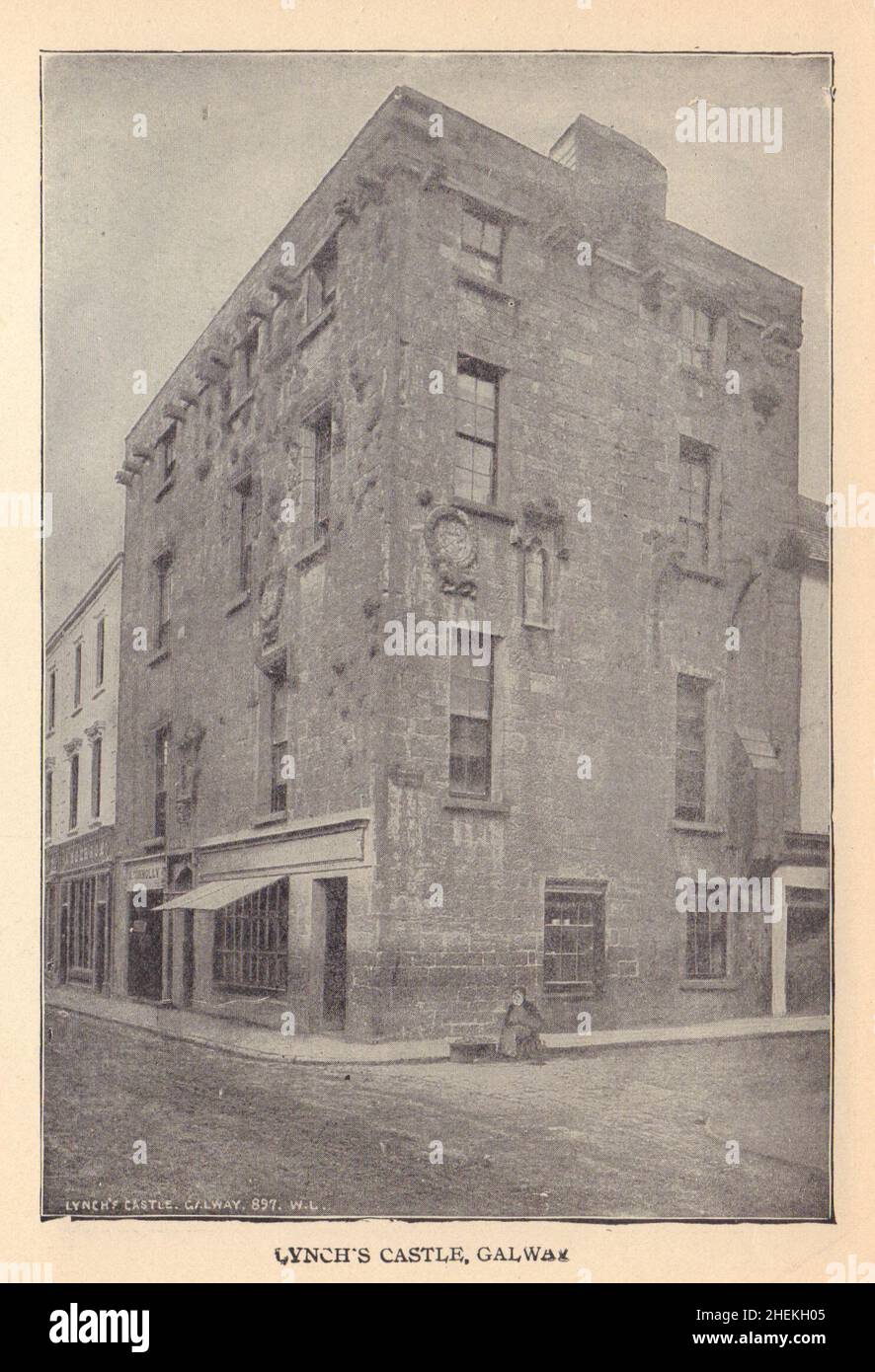 Lynch's Castle, Galway. Ireland 1905 old antique vintage print picture ...