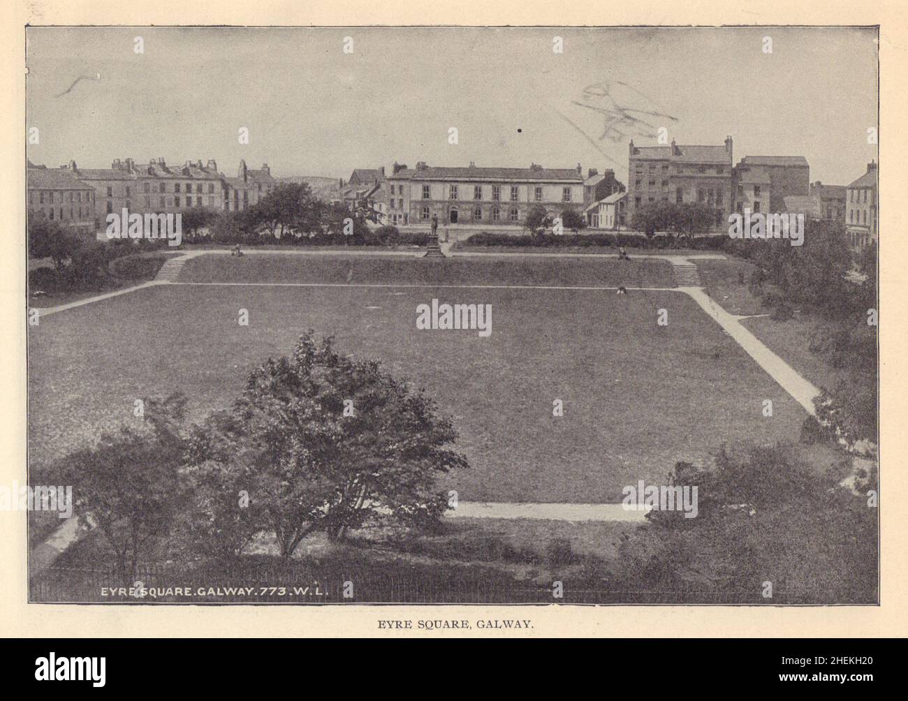 Eyre Square, Galway. Ireland 1905 old antique vintage print picture ...