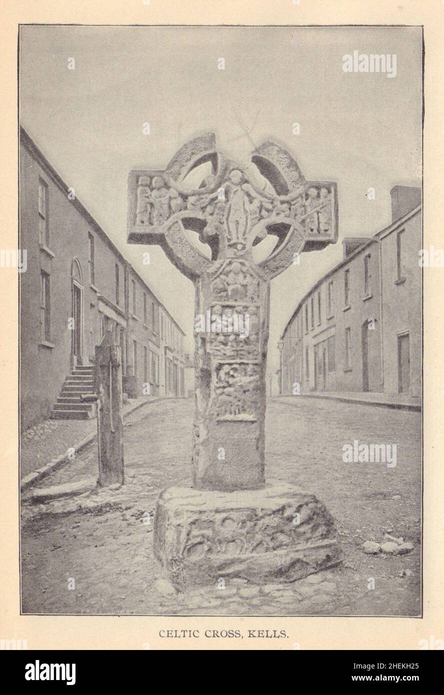 Celtic Cross, Kells. Ireland 1905 old antique vintage print picture ...