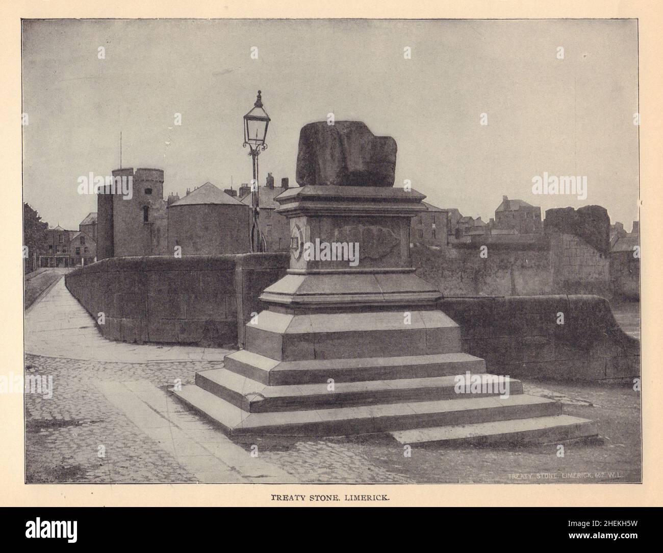 Treaty Stone, Limerick. Ireland 1905 old antique vintage print picture ...