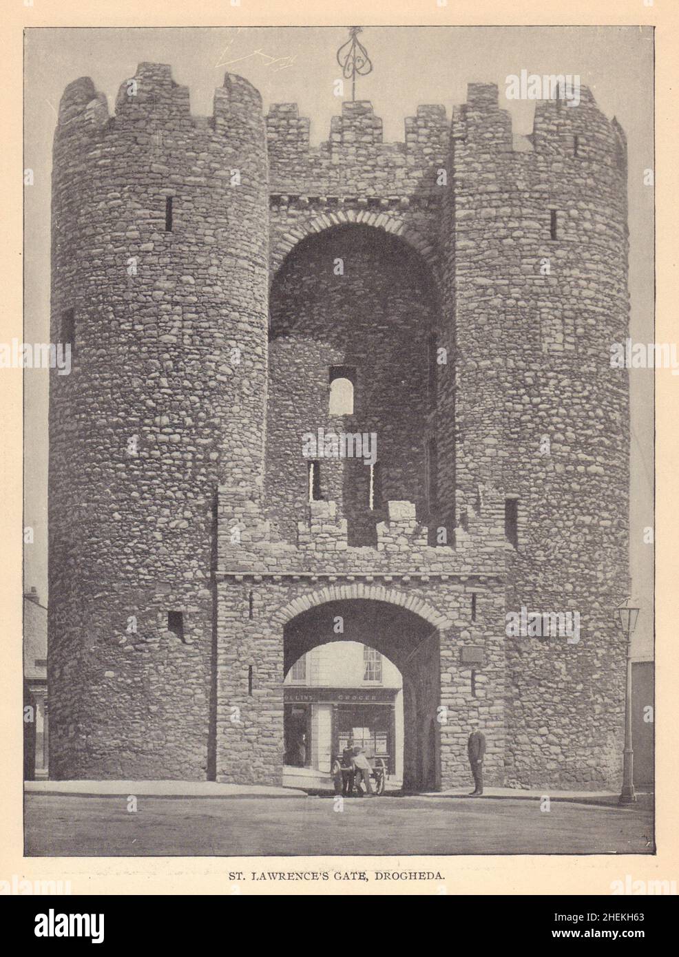 St. Lawrence's Gate, Drogheda. Ireland 1905 old antique vintage print ...