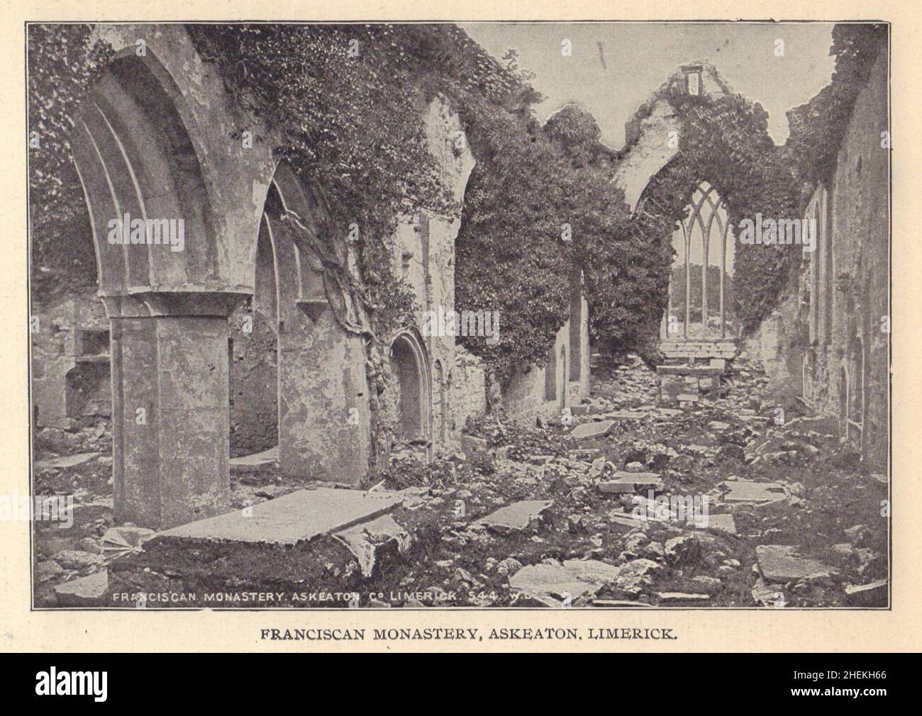 Franciscan Monastery, Askeaton, Limerick. Ireland 1905 old antique ...