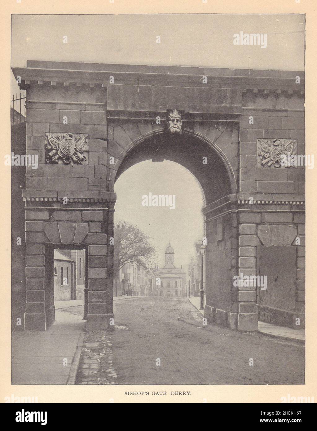 Bishop's Gate, Derry. Ireland 1905 old antique vintage print picture ...