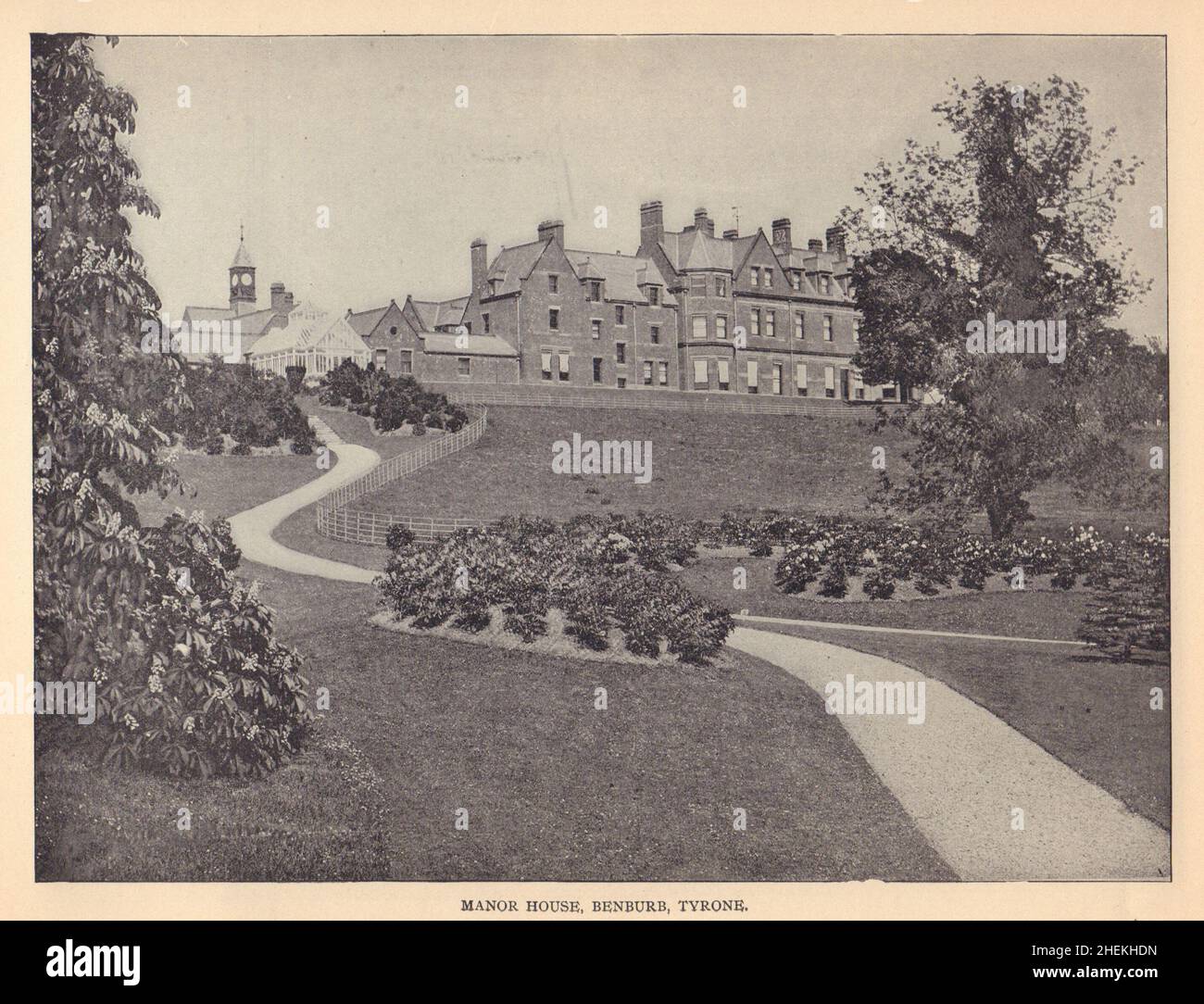 Manor House, Benburb, Tyrone. Ireland 1905 old antique vintage print ...