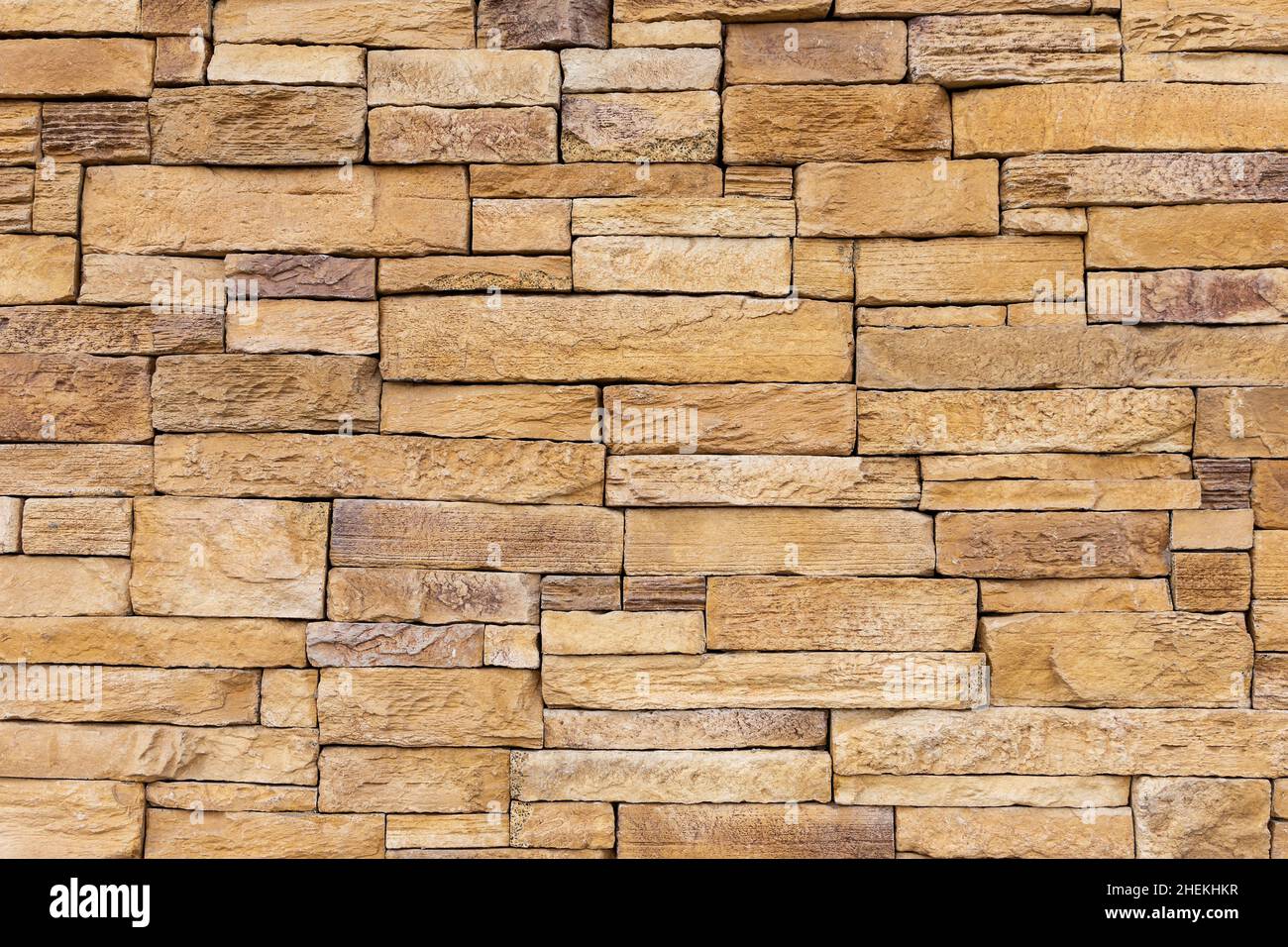 Stone tile of mosaic exterior cover on modern building, material ...