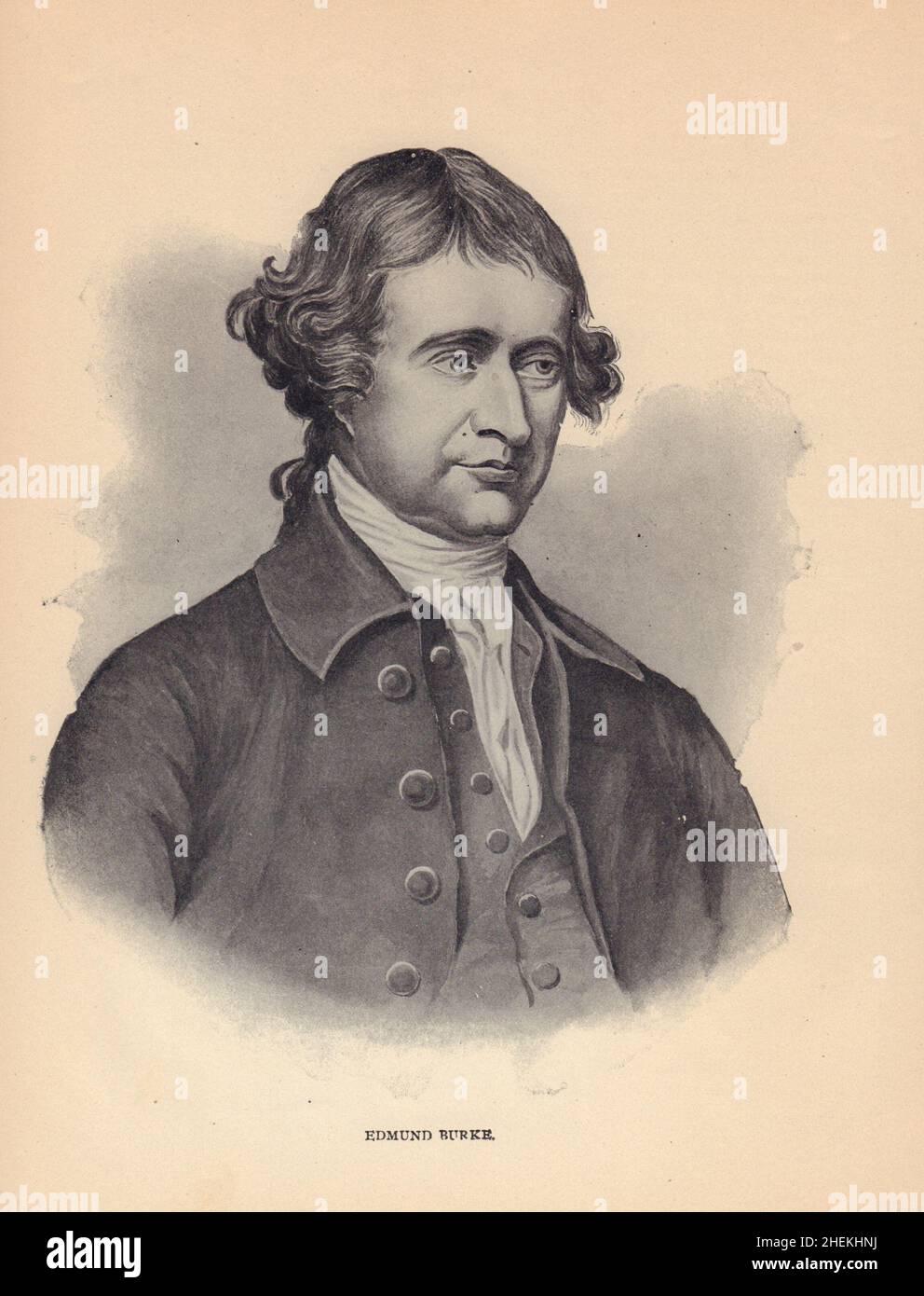 Edmund Burke. Anglo-Irish Philosopher 1905 old antique vintage print ...