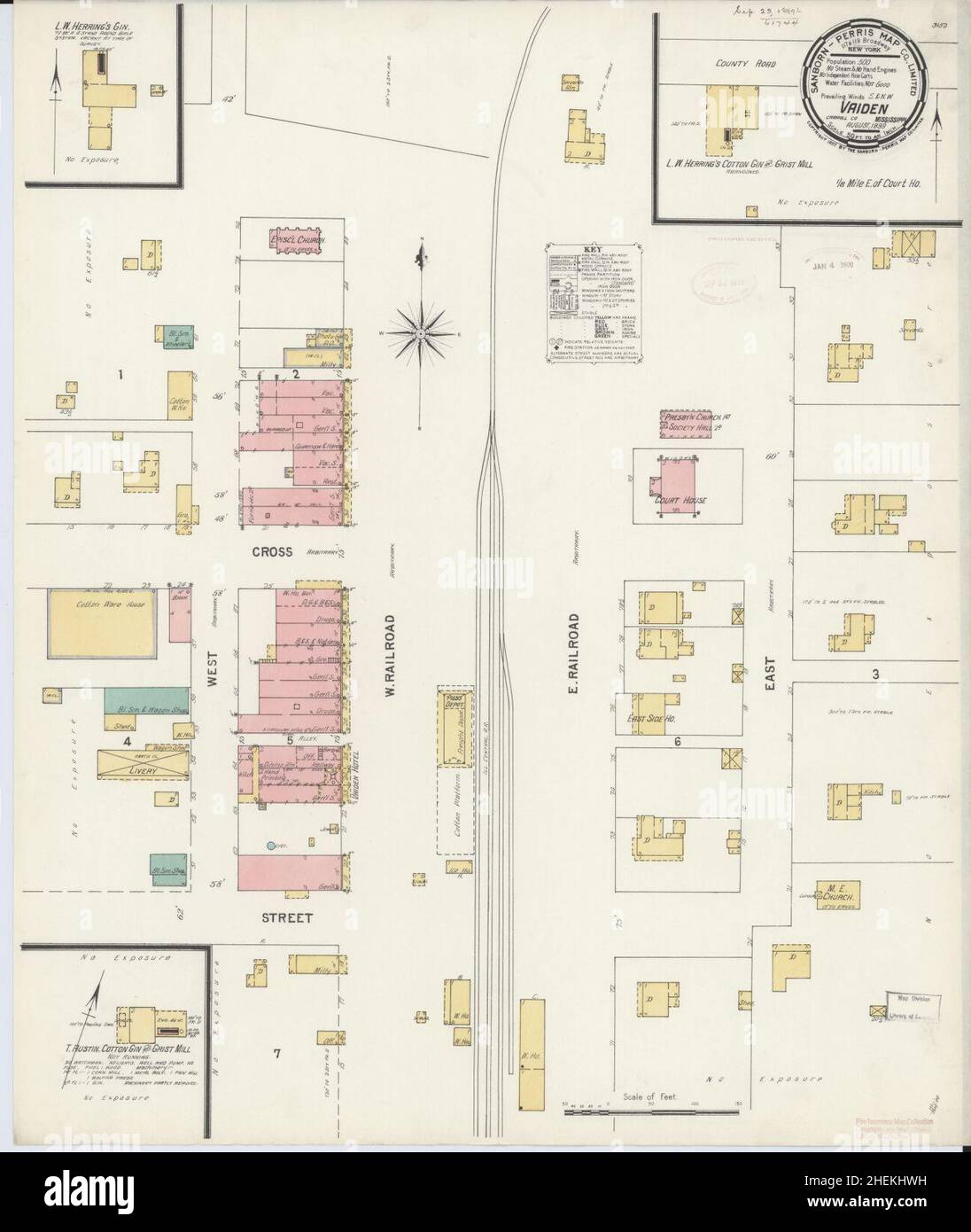 Map of vaiden mississippi hi-res stock photography and images - Alamy