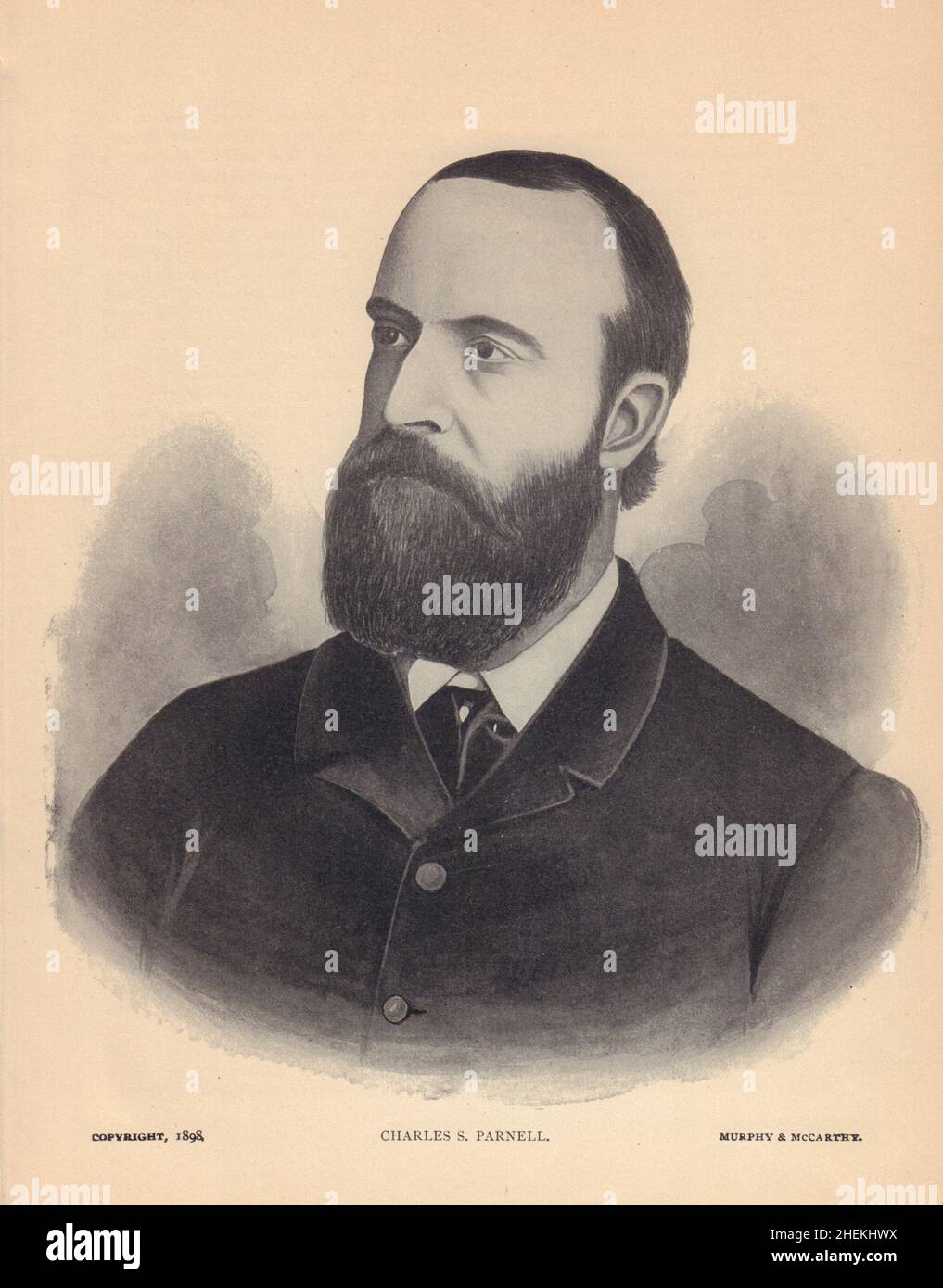Charles Stewart Parnell. Irish Republican Nationalist. Ireland 1905 old ...