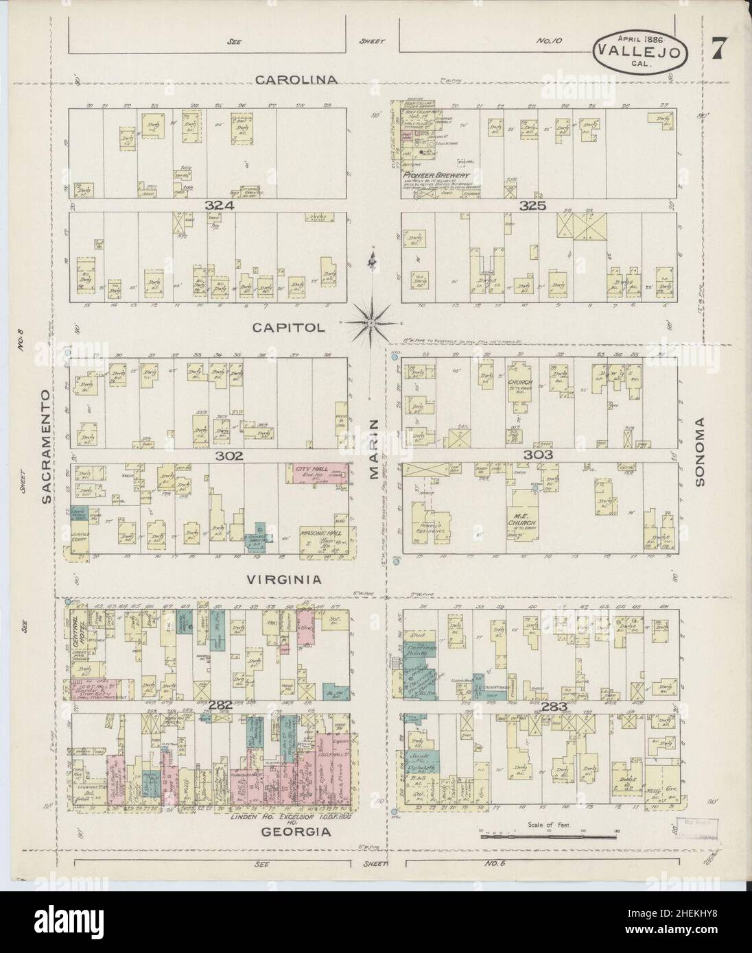 Map of vallejo hi-res stock photography and images - Alamy