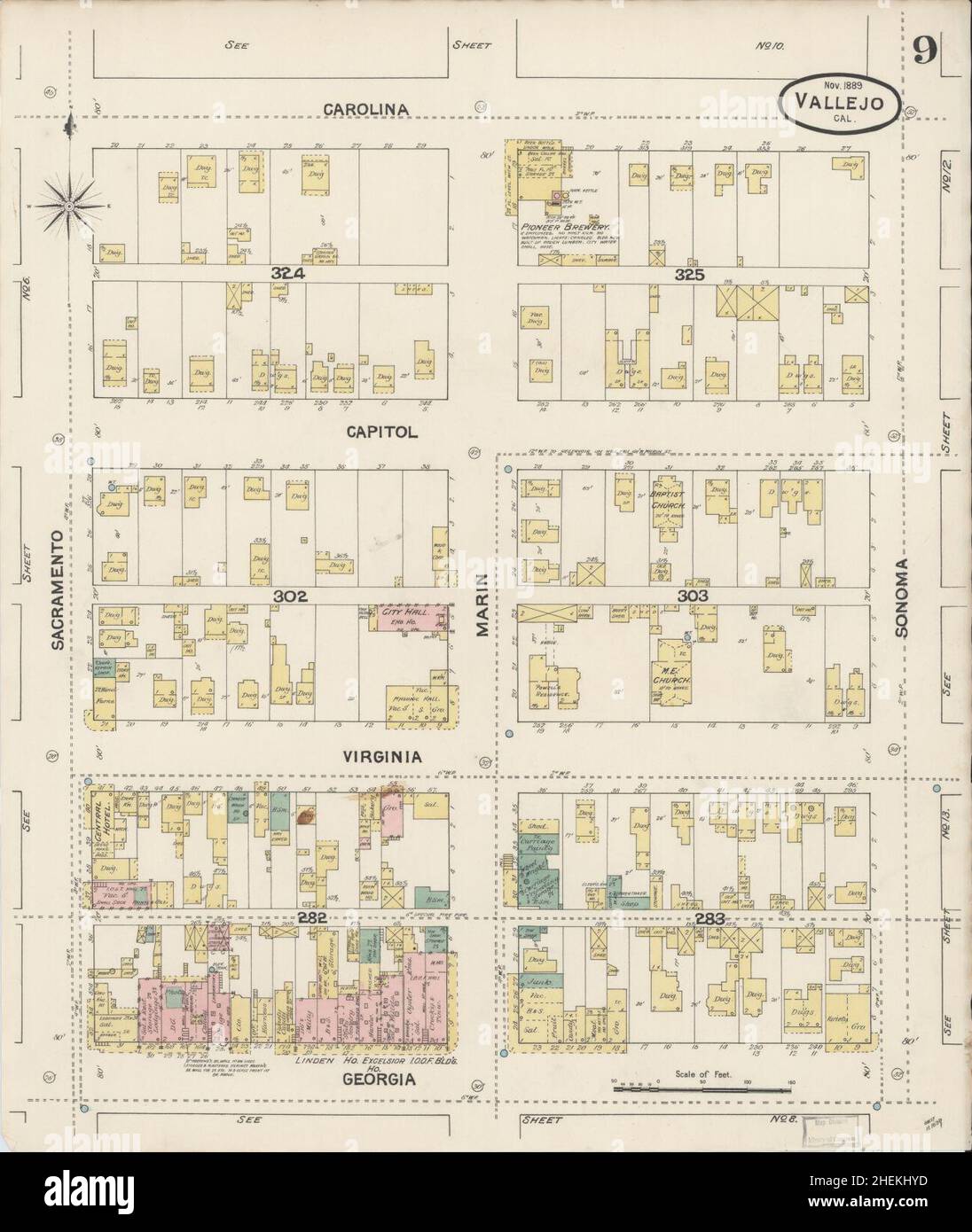 Sanborn Fire Insurance Map from Vallejo, Solano County, California ...