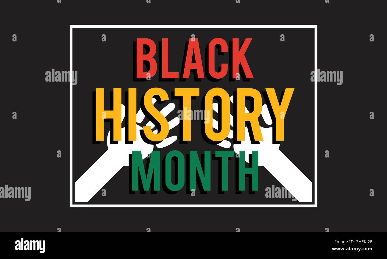 Black History Month in February. Vector template Design for banner ...