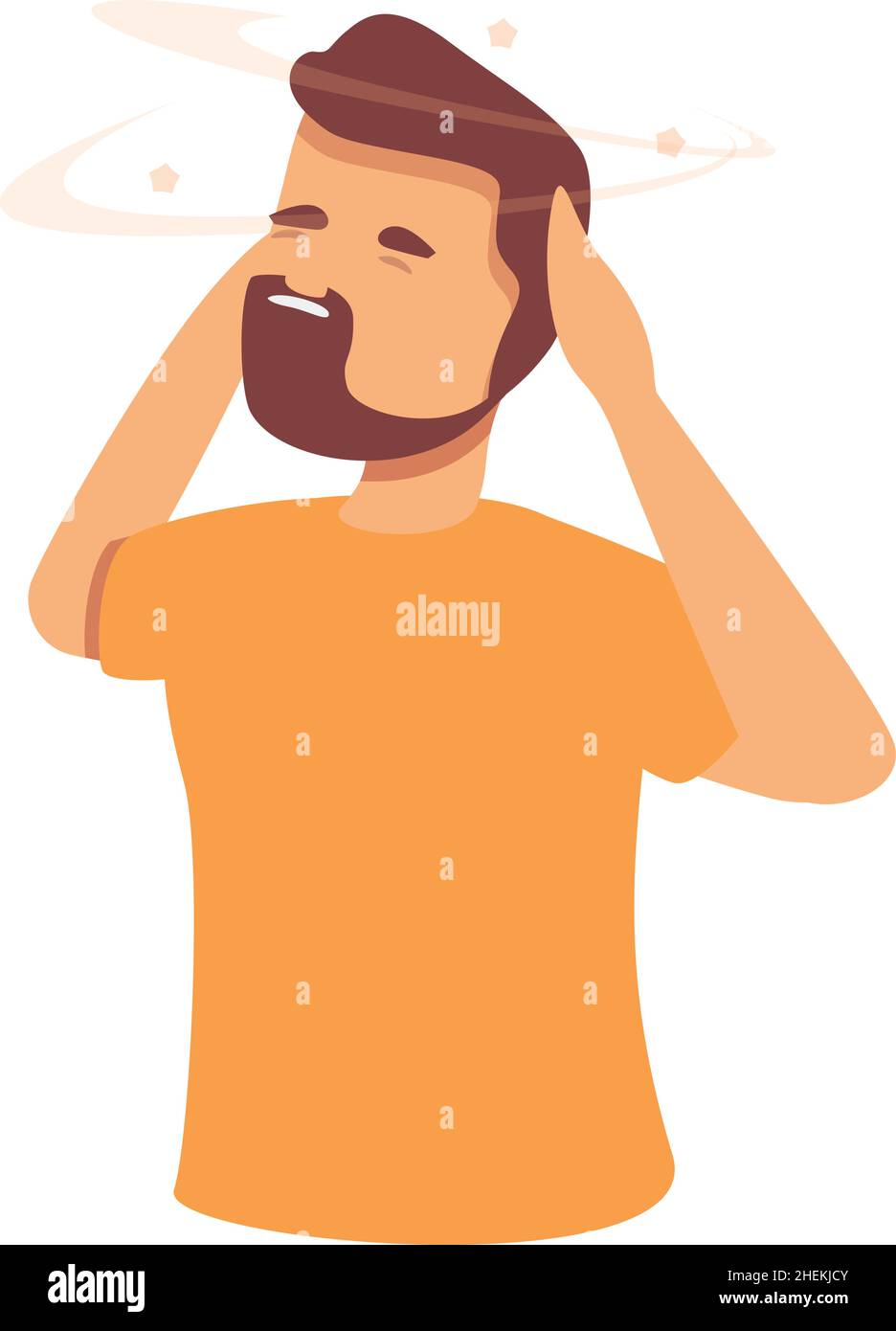 Brain epilepsy icon cartoon vector. Sick pain. Dizzy pain Stock Vector ...