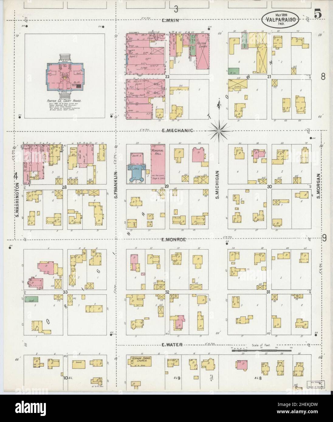 Porter county map hi-res stock photography and images - Alamy