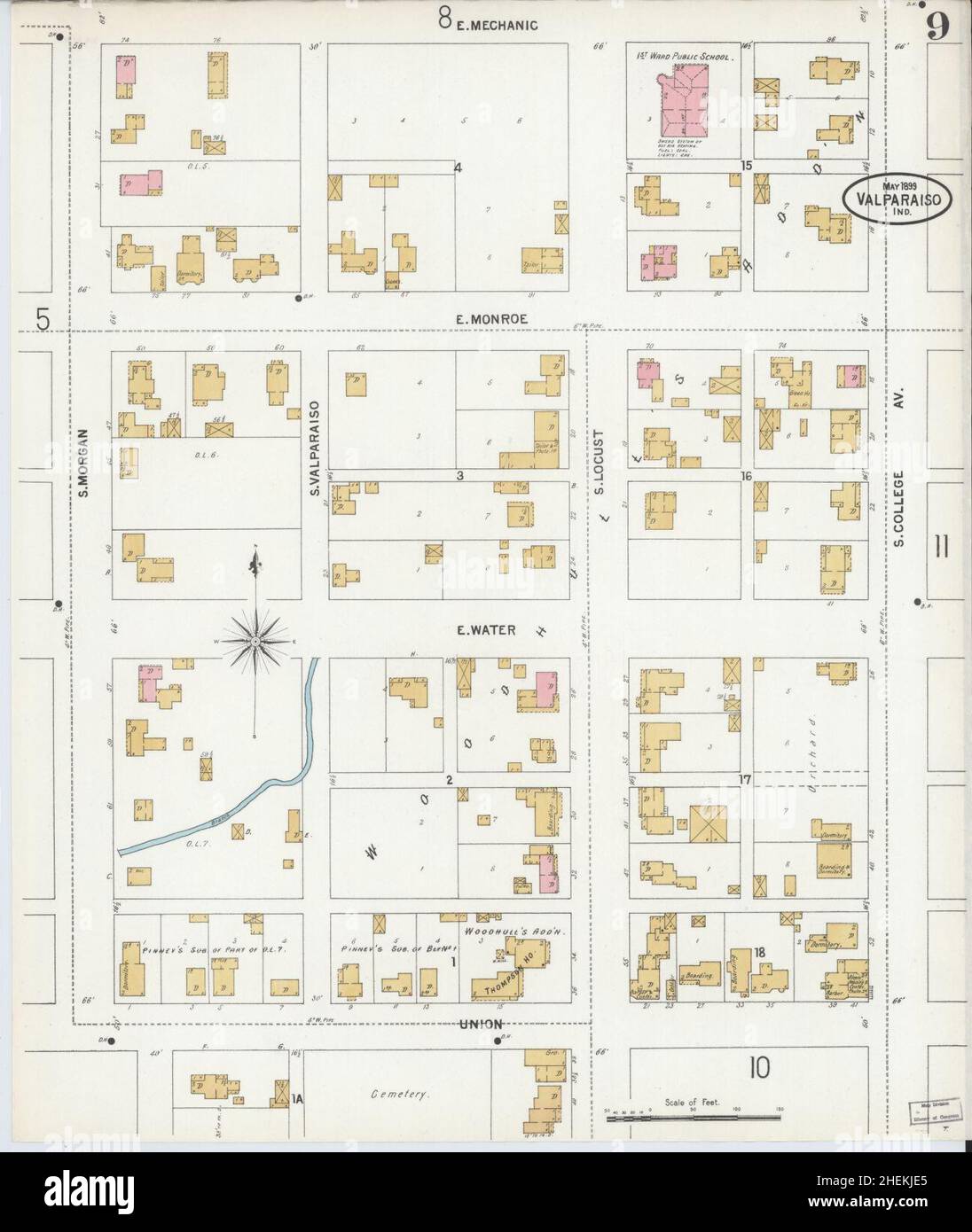 Porter county map hi-res stock photography and images - Alamy