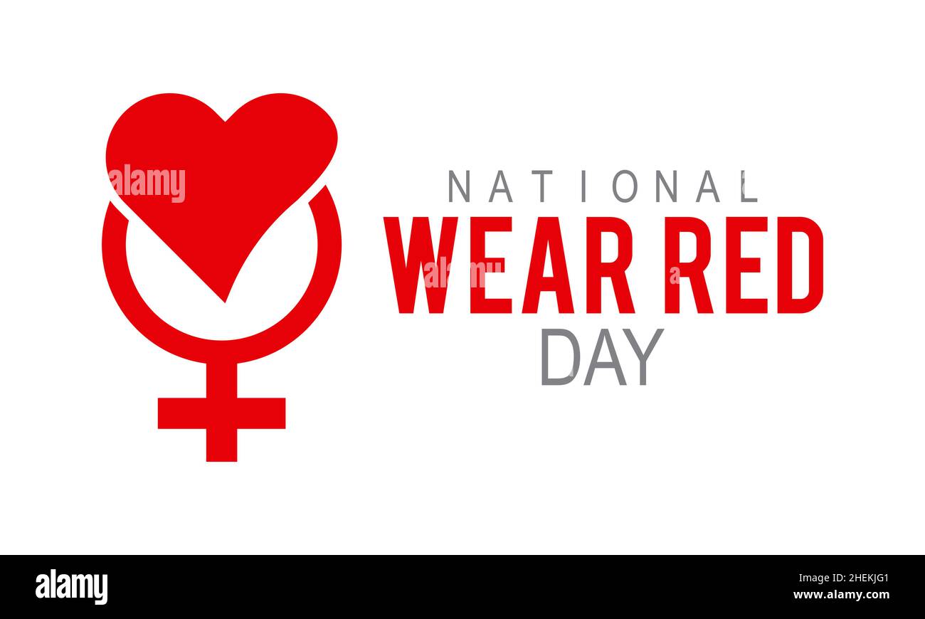 National Wear Red Day, February 4. Vector template Design for banner ...