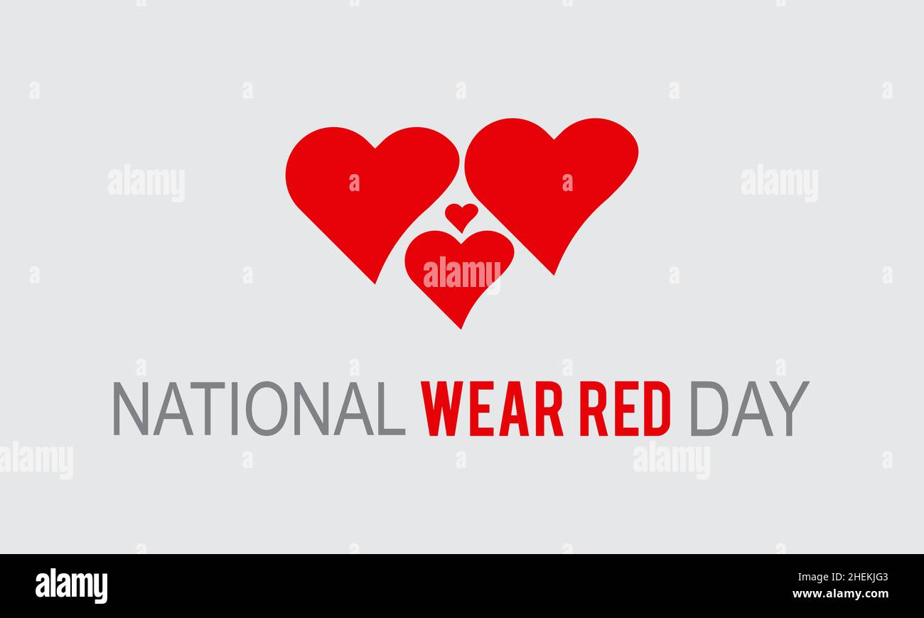 National Wear Red Day, February 4. Vector template Design for banner ...