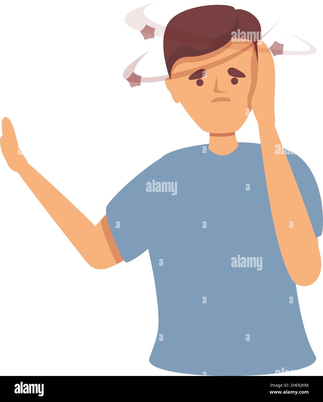 Cerebal pain icon cartoon vector. Brain dizzy. Cold headache Stock ...