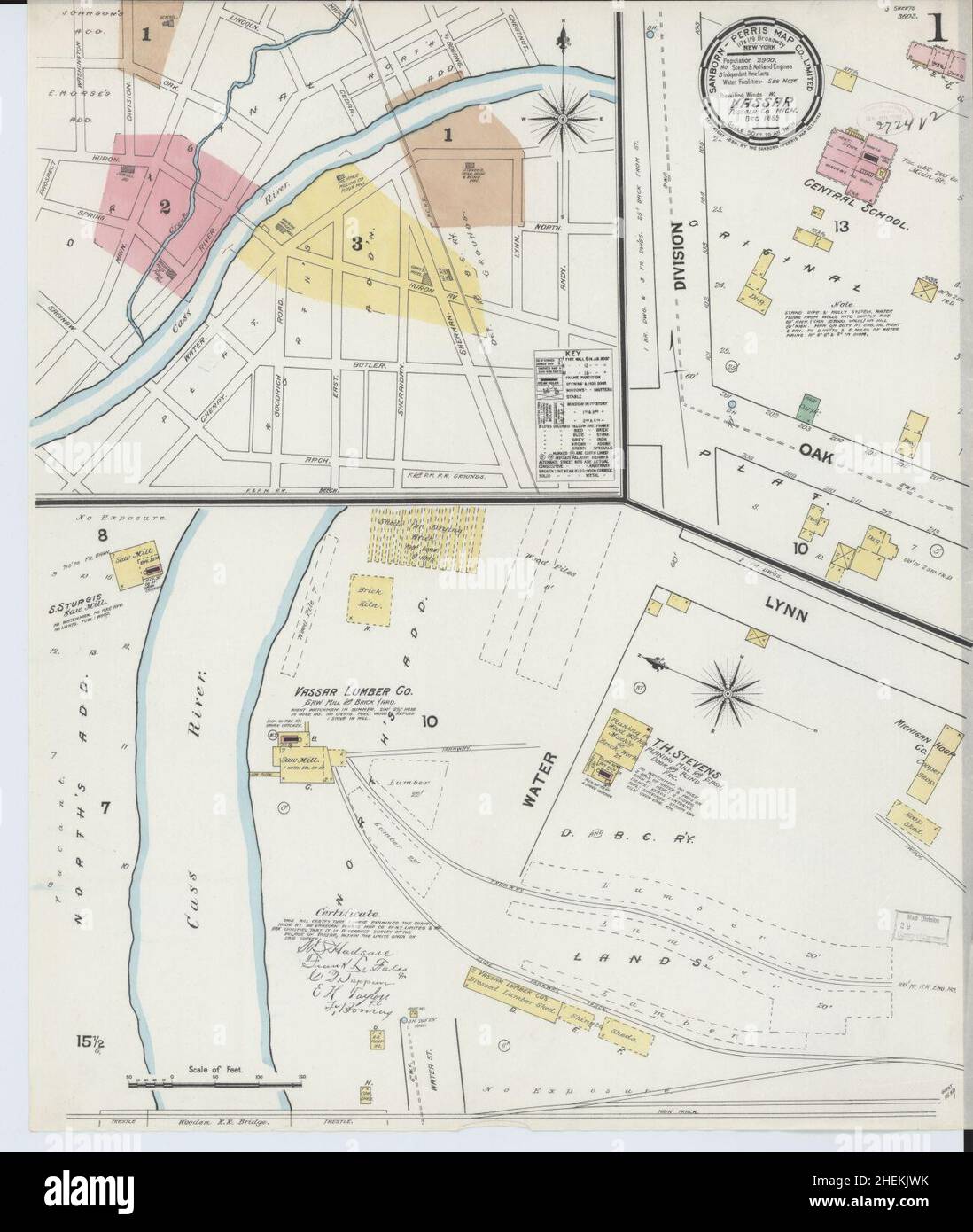 Tuscola county map hi-res stock photography and images - Alamy