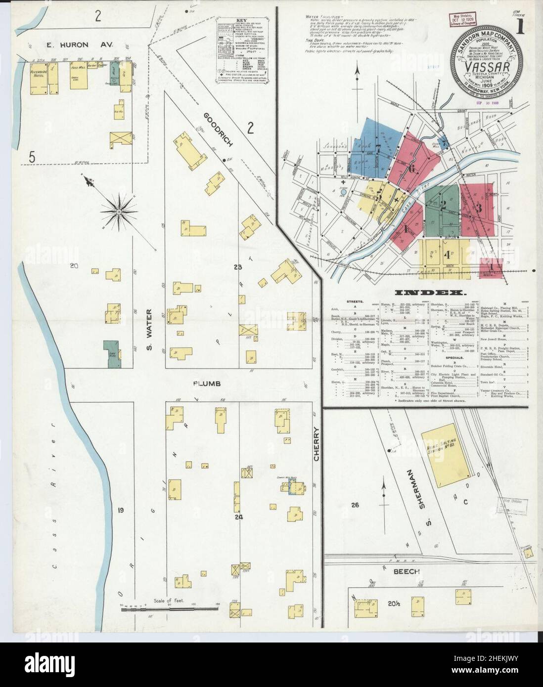 Tuscola county map hi-res stock photography and images - Alamy