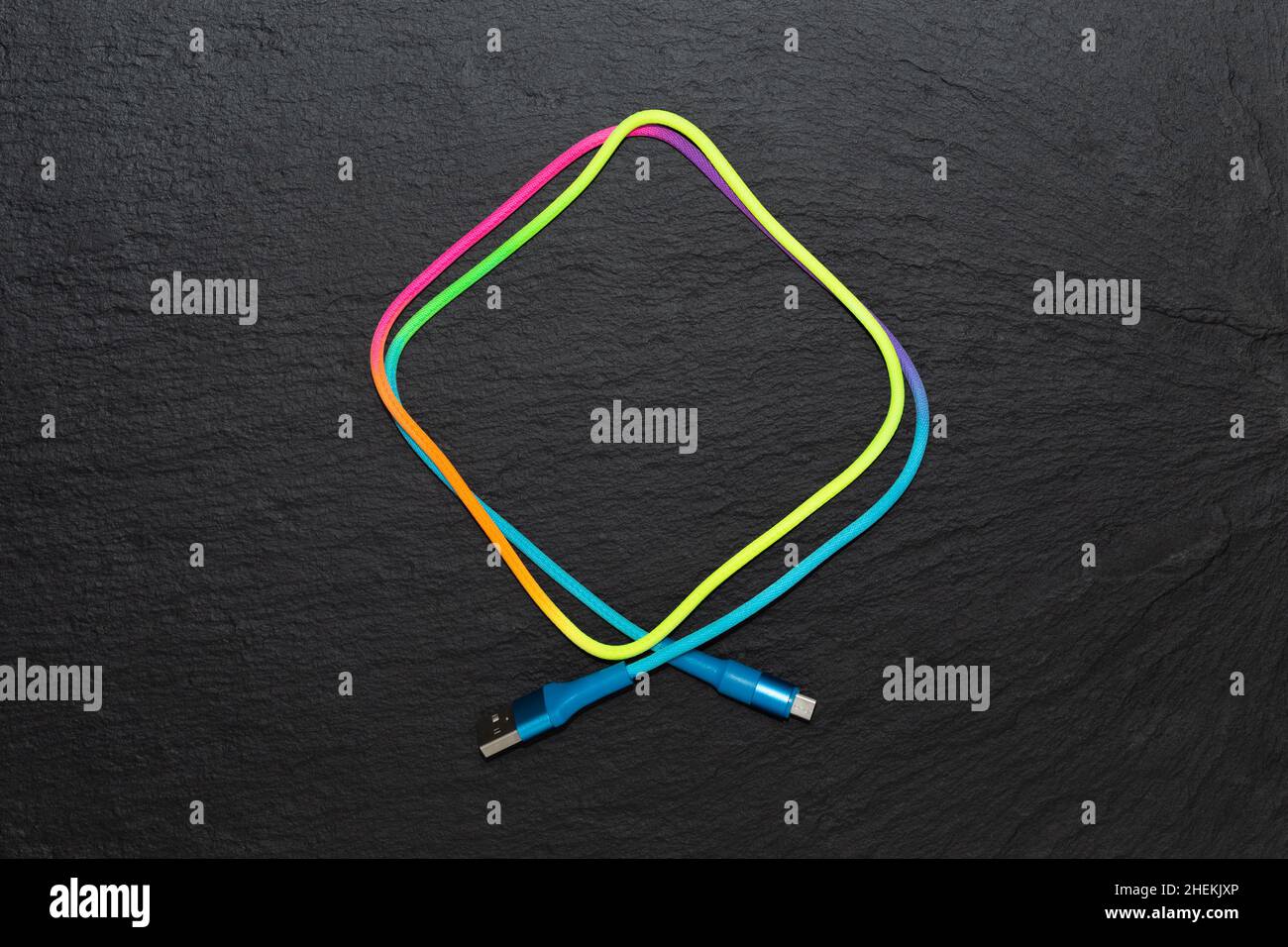 Peripheral Micro USB cable. Connectors plugs standard for computer and ...