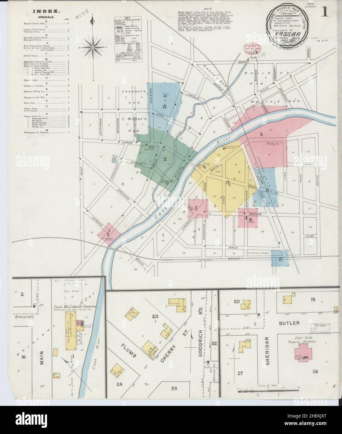 Tuscola county map hi-res stock photography and images - Alamy
