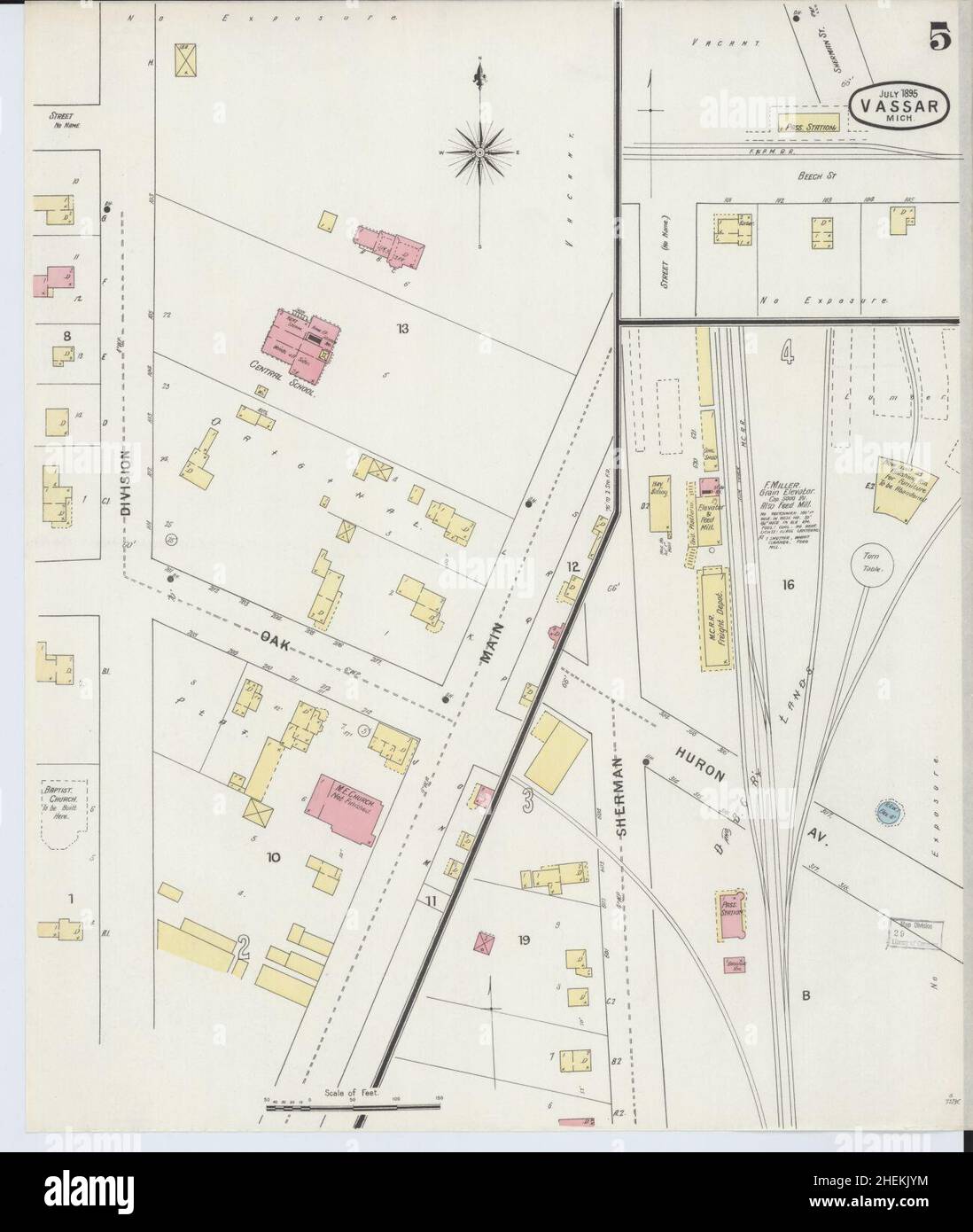 Tuscola county map hi-res stock photography and images - Alamy