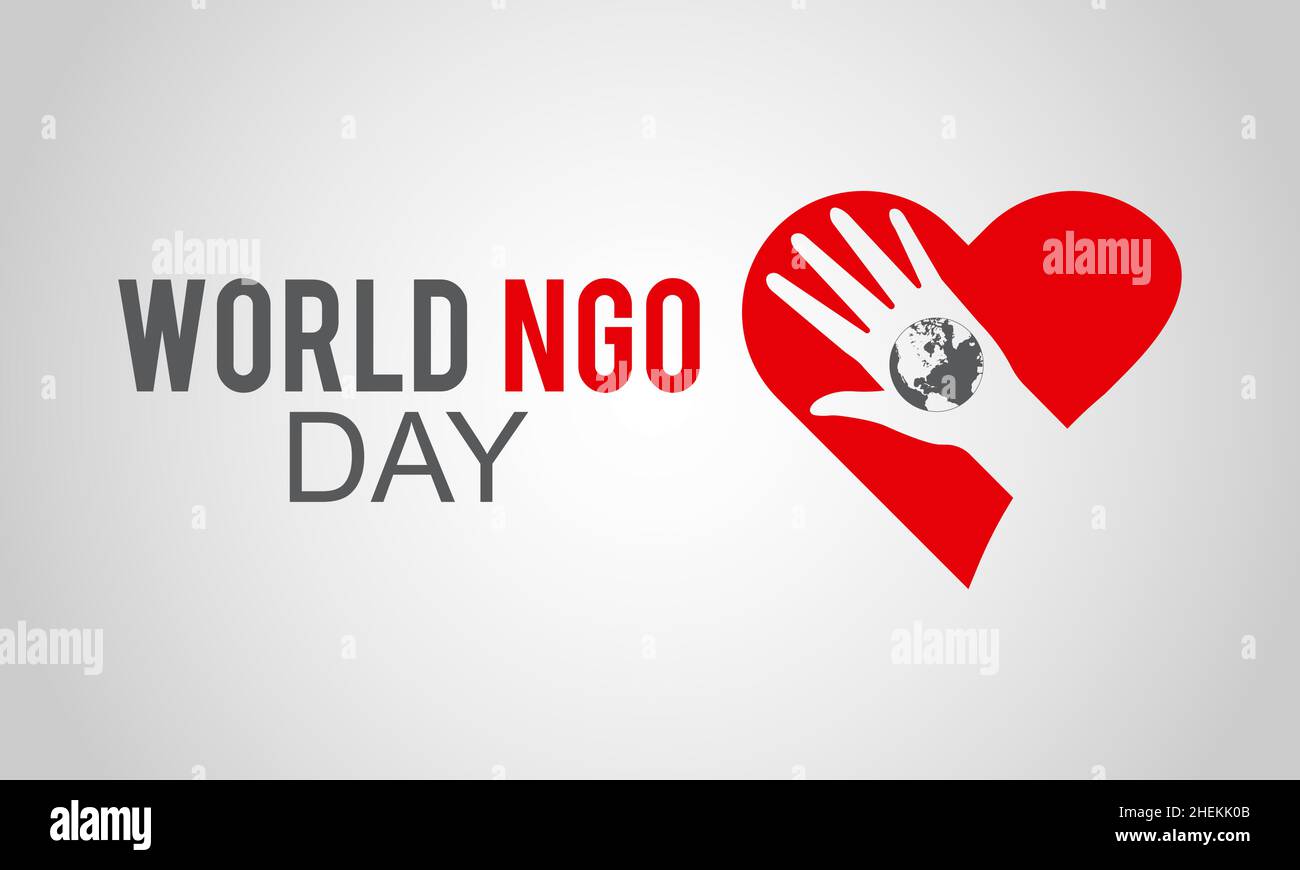 World NGO Day, February 27. Vector template Design for banner, card ...