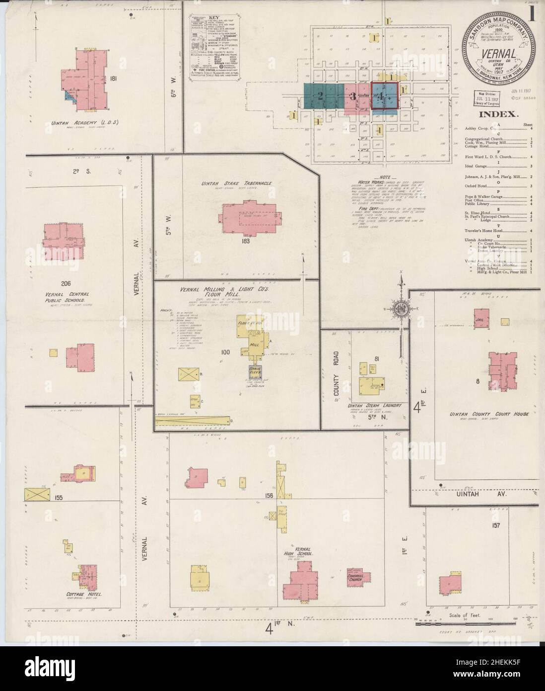 Map of vernal hi-res stock photography and images - Alamy