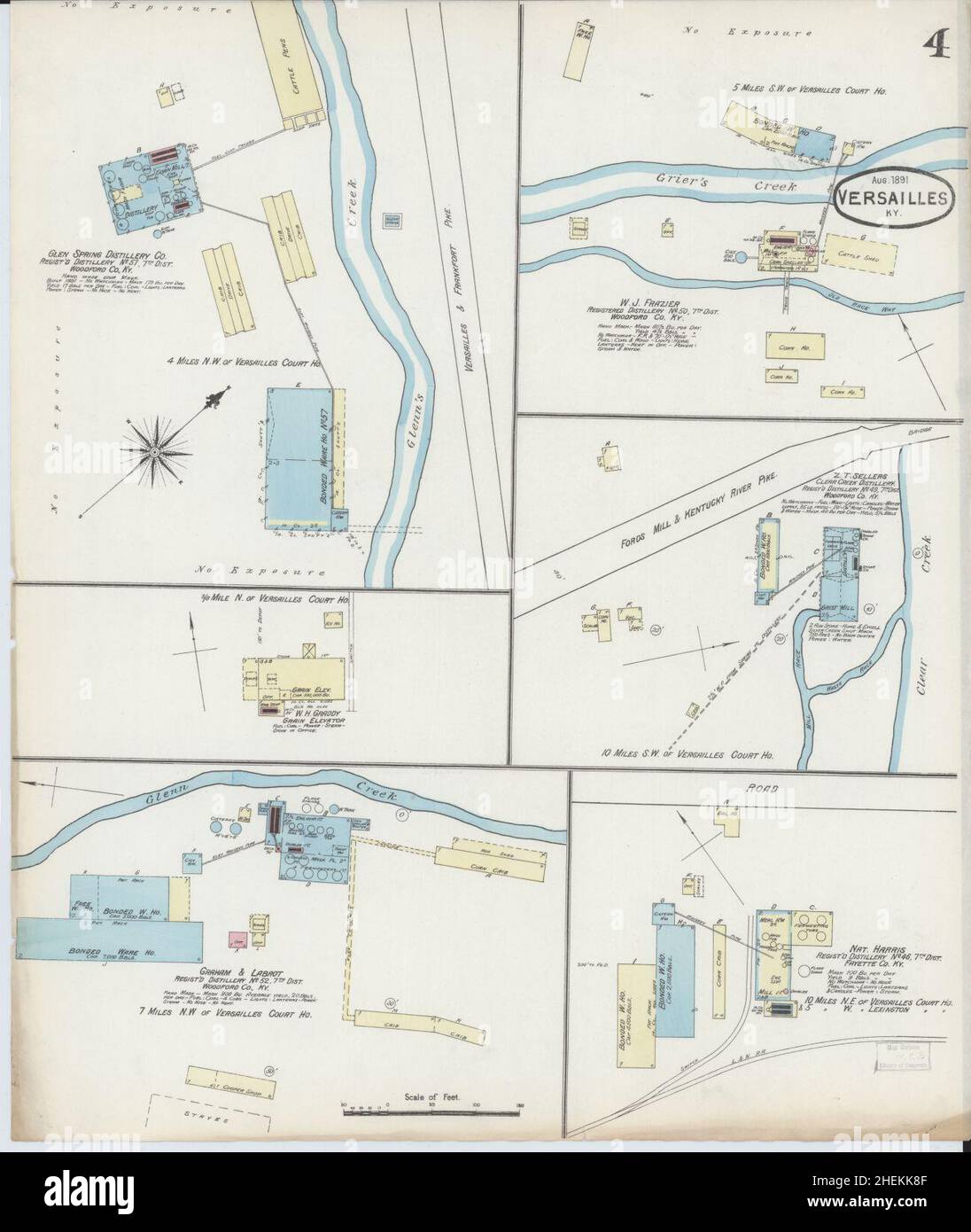 Map of versailles kentucky hi-res stock photography and images - Alamy