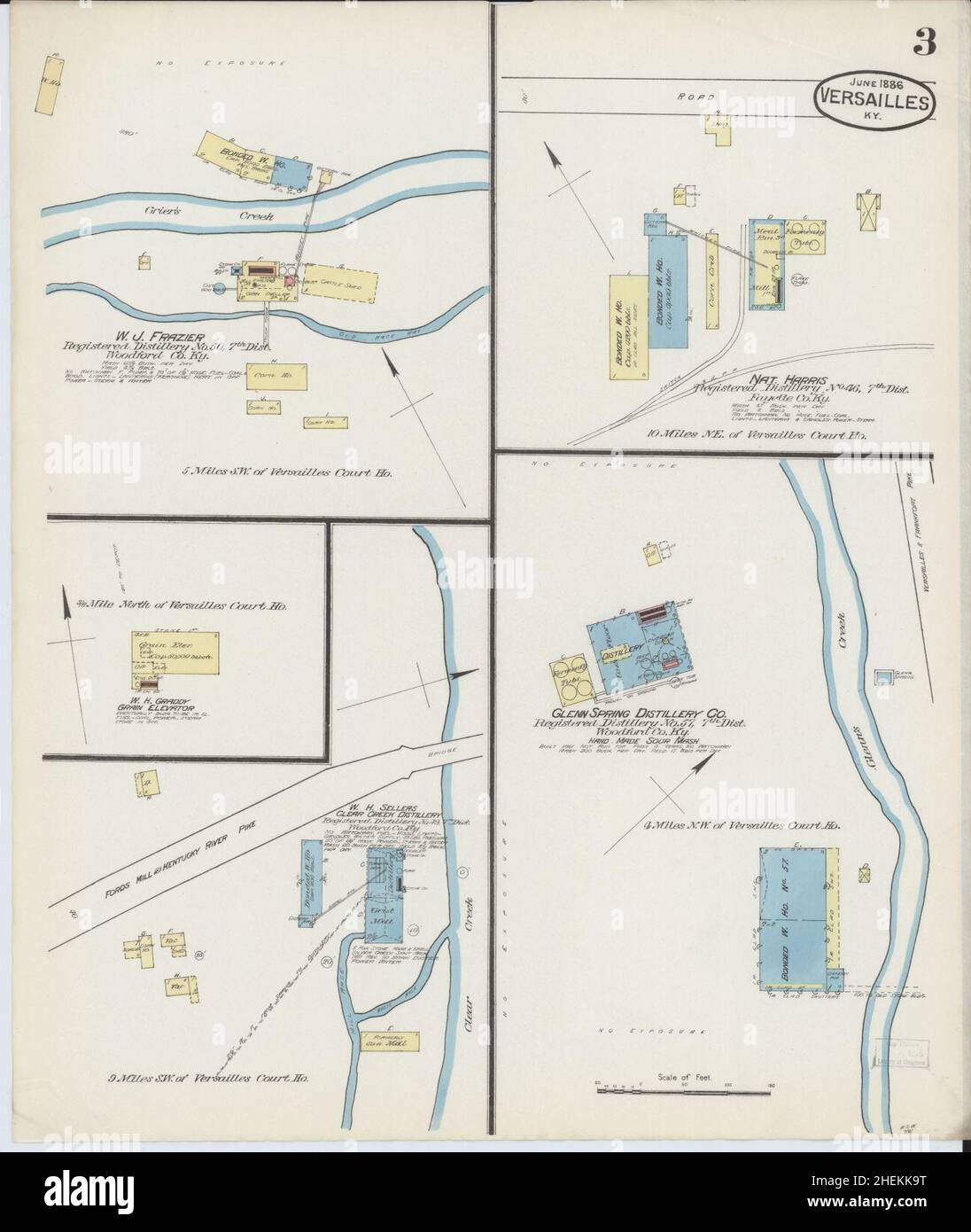 Map of versailles kentucky hi-res stock photography and images - Alamy