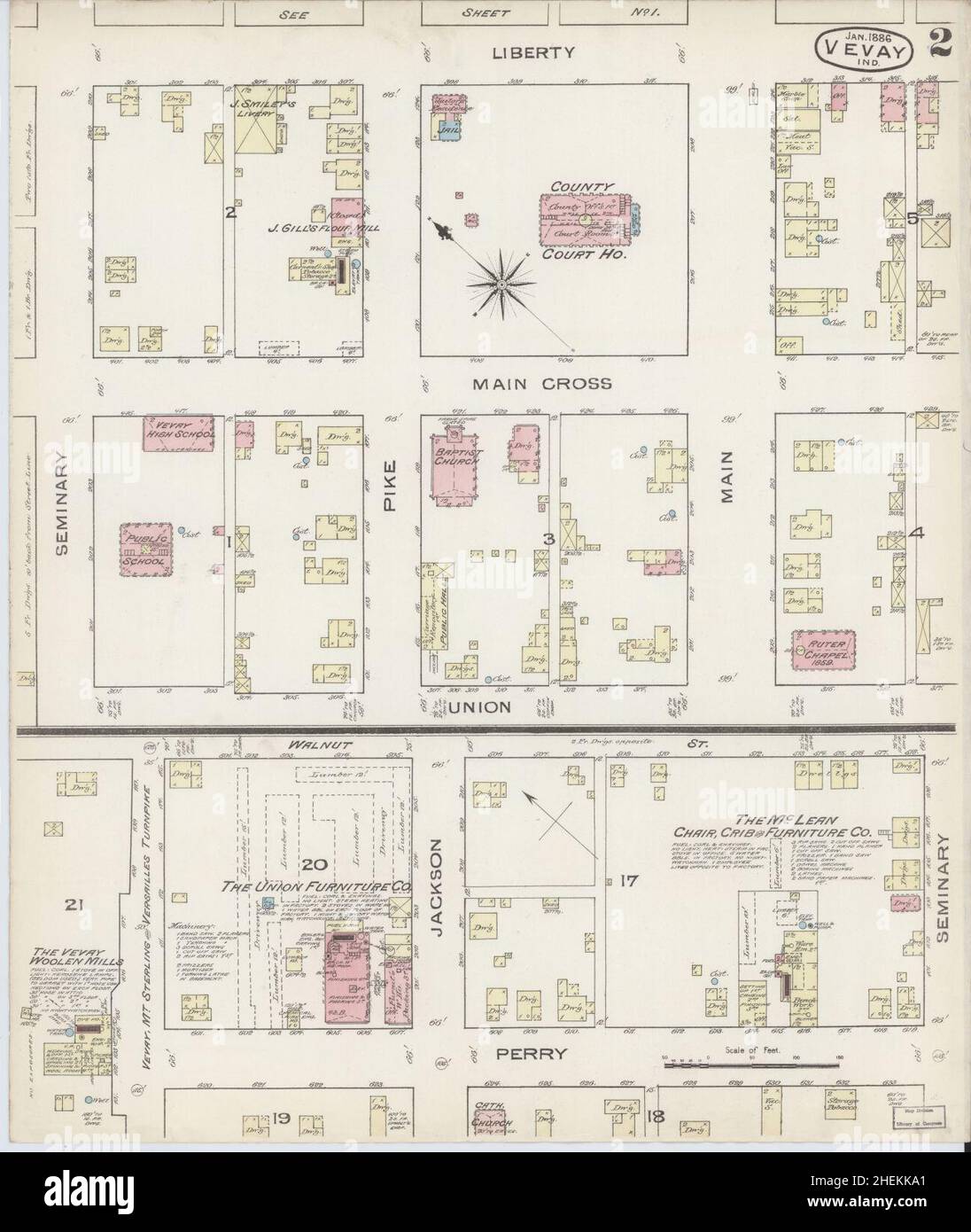 Sanborn Fire Insurance Map from Vevay, Switzerland County, Indiana ...