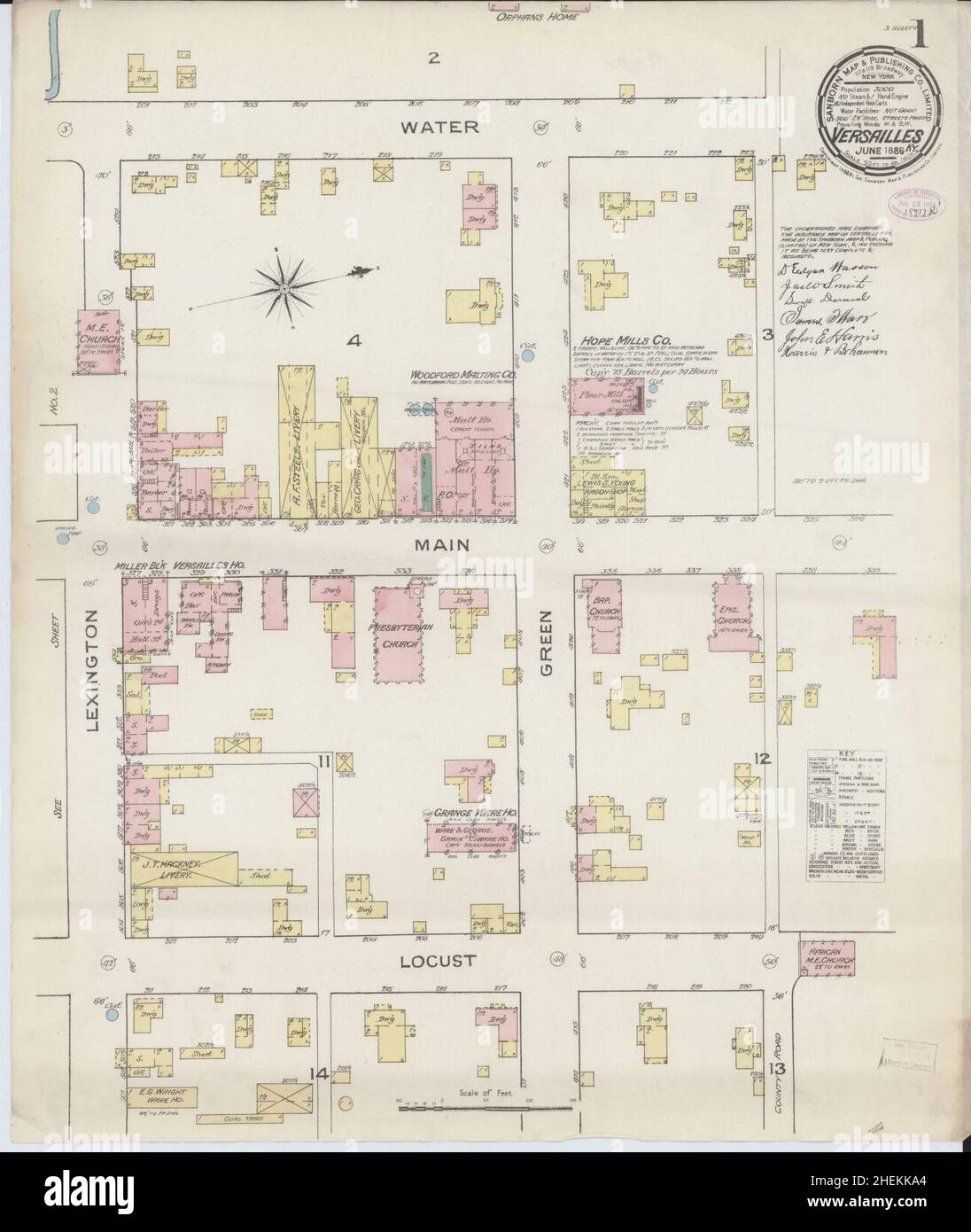 Map of versailles kentucky hi-res stock photography and images - Alamy