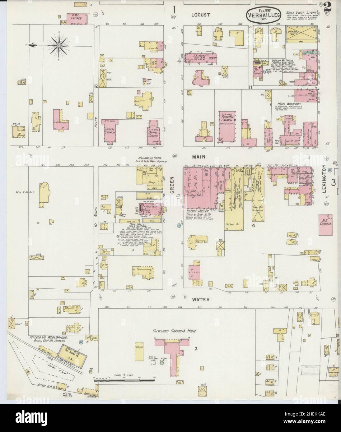 Map of versailles kentucky hi-res stock photography and images - Alamy