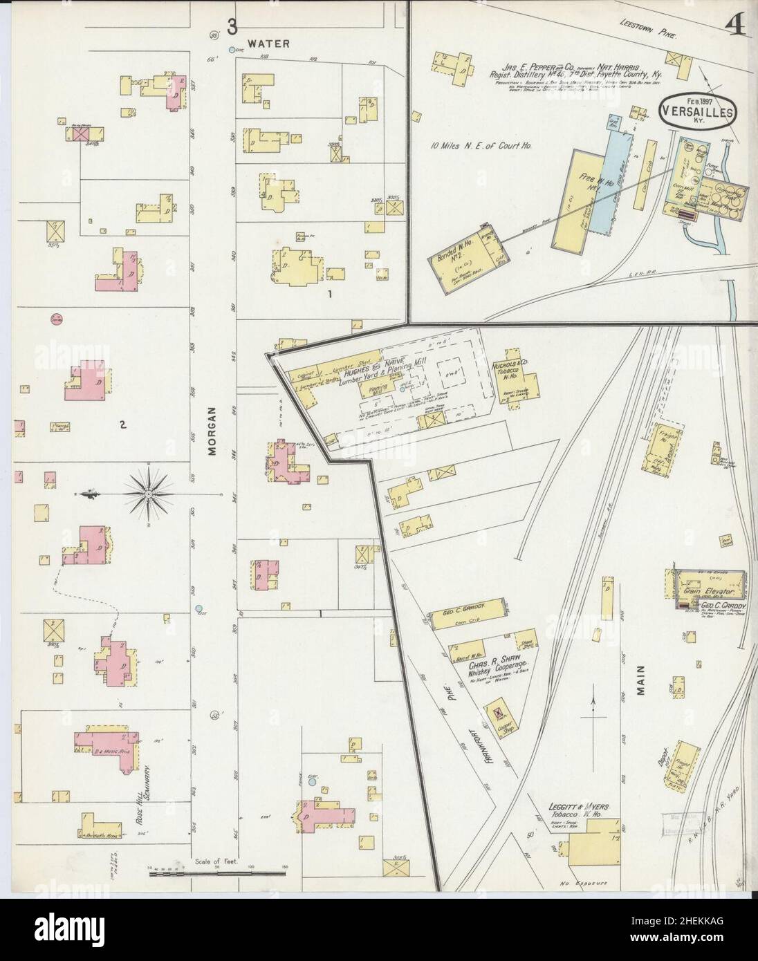 Map of versailles kentucky hi-res stock photography and images - Alamy
