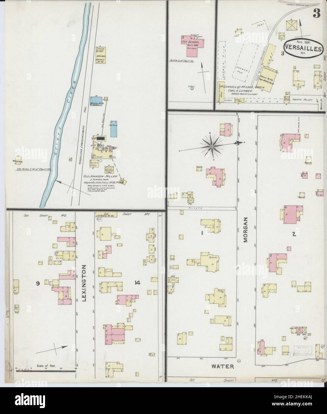 Map of versailles kentucky hi-res stock photography and images - Alamy