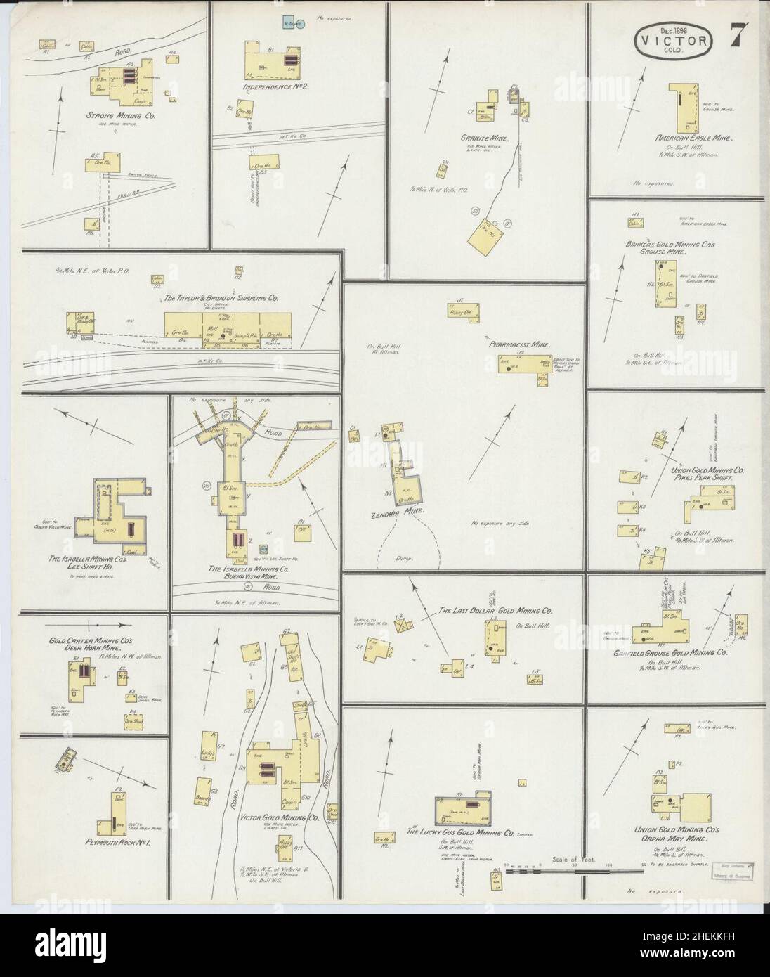 Sanborn Fire Insurance Map from Victor, Teller County, Colorado Stock ...