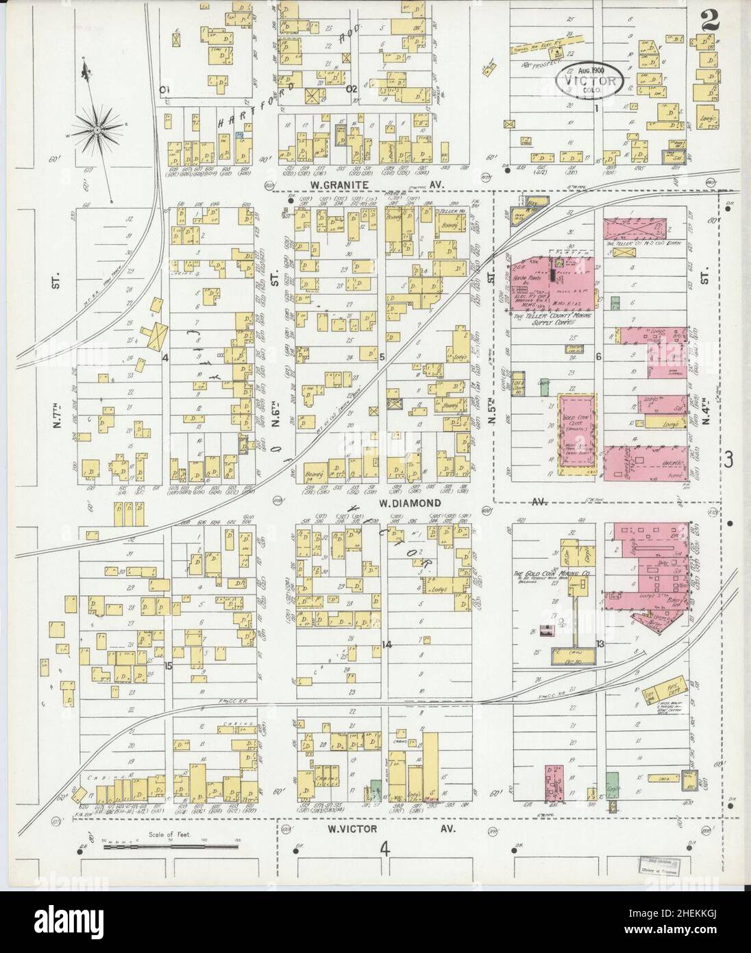 Sanborn Fire Insurance Map from Victor, Teller County, Colorado Stock ...