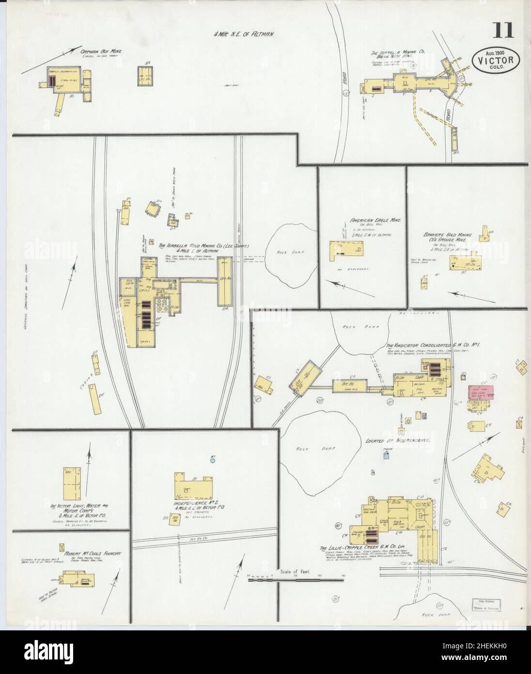 Sanborn Fire Insurance Map from Victor, Teller County, Colorado Stock ...