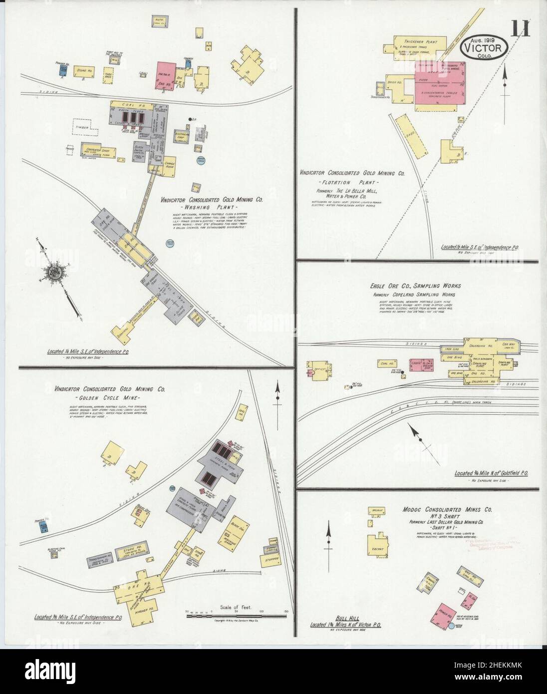 Sanborn Fire Insurance Map from Victor, Teller County, Colorado Stock ...