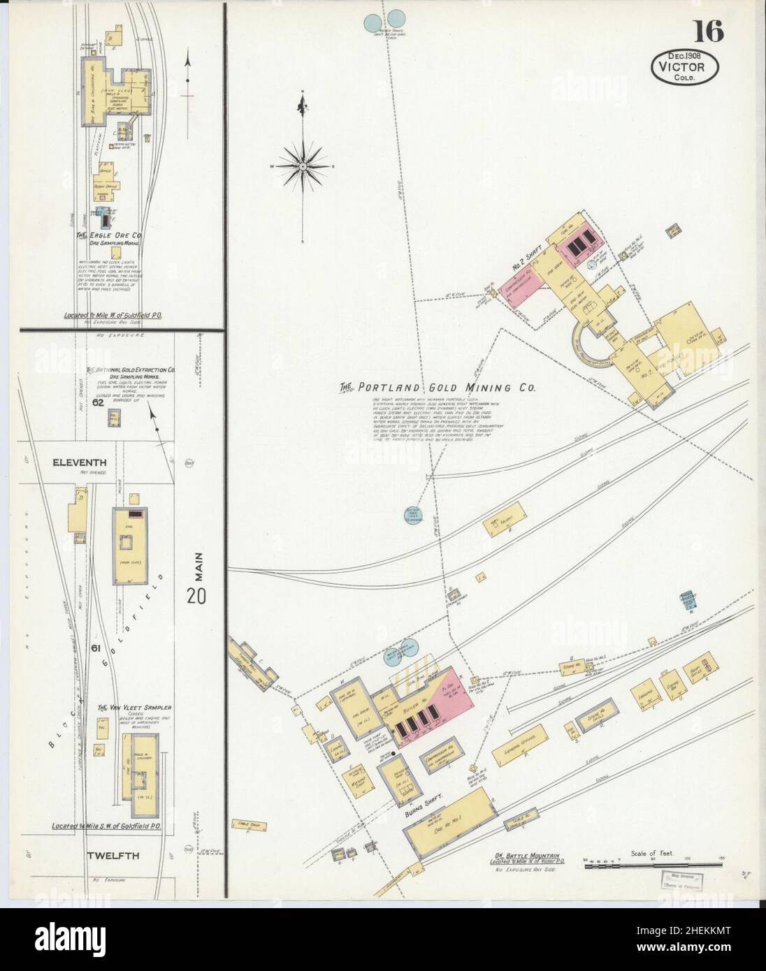 Sanborn Fire Insurance Map from Victor, Teller County, Colorado Stock ...