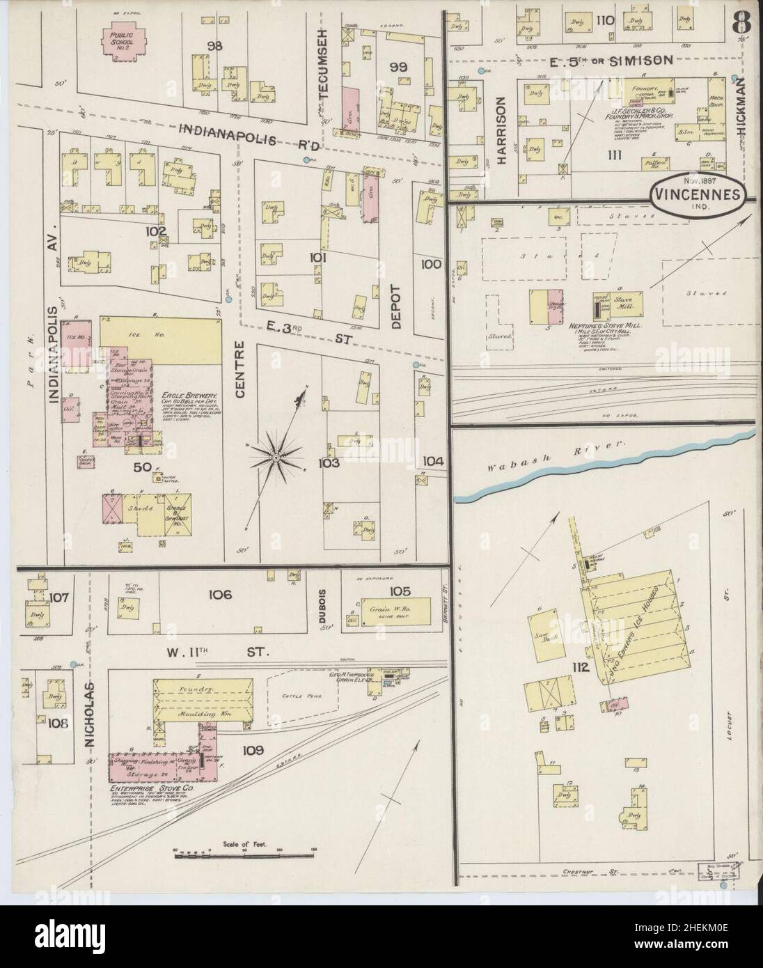Knox indiana map hi-res stock photography and images - Alamy