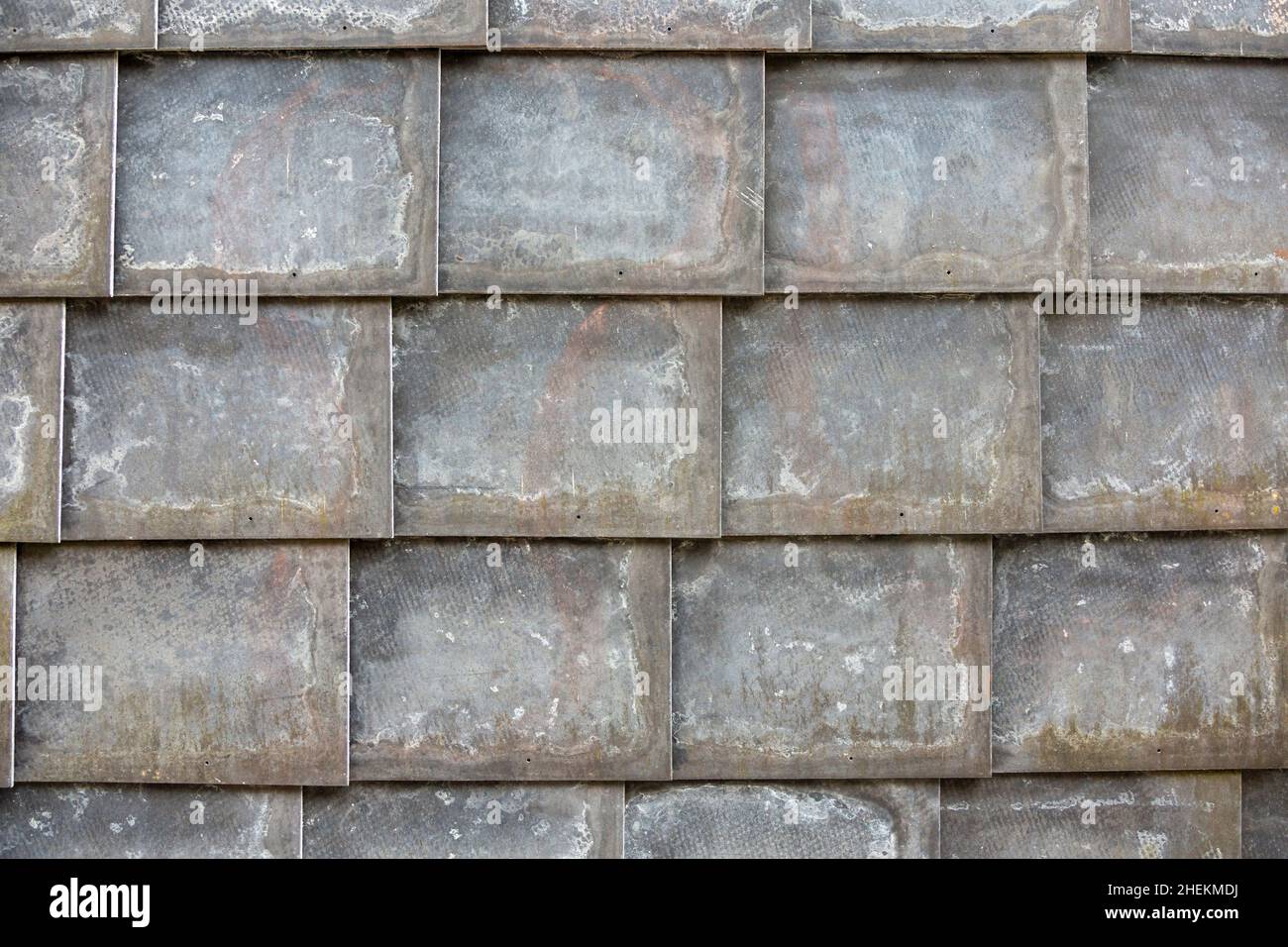 tiles made of asbestos at an old house Stock Photo - Alamy