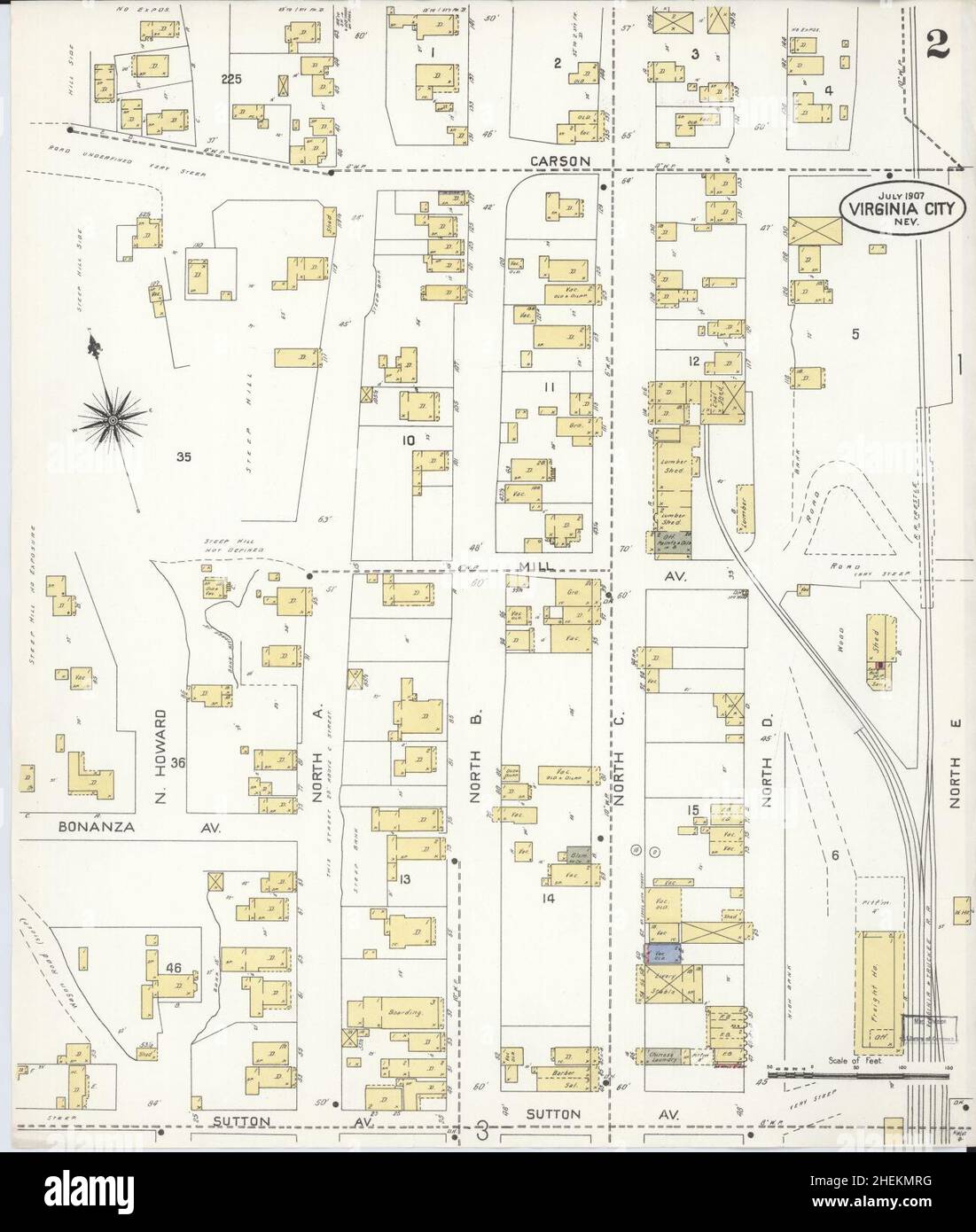 Storey county map hi-res stock photography and images - Alamy