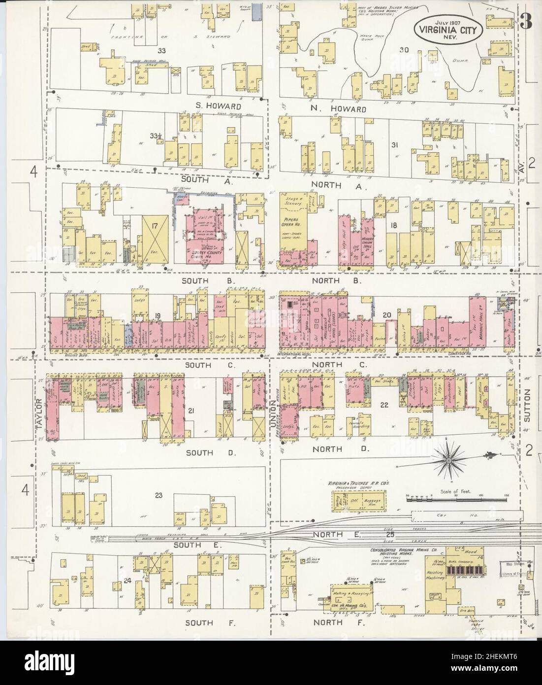 Storey county map hi-res stock photography and images - Alamy