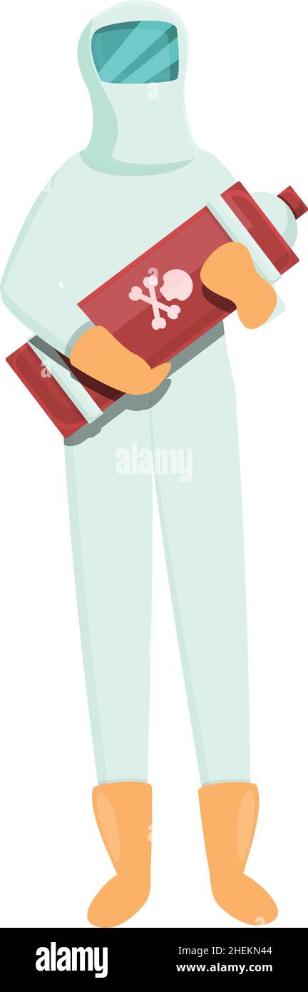 Chemical man icon cartoon vector. Pest control. Mosquito pesticide ...