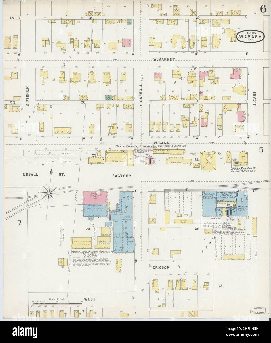 Map of wabash hi-res stock photography and images - Alamy
